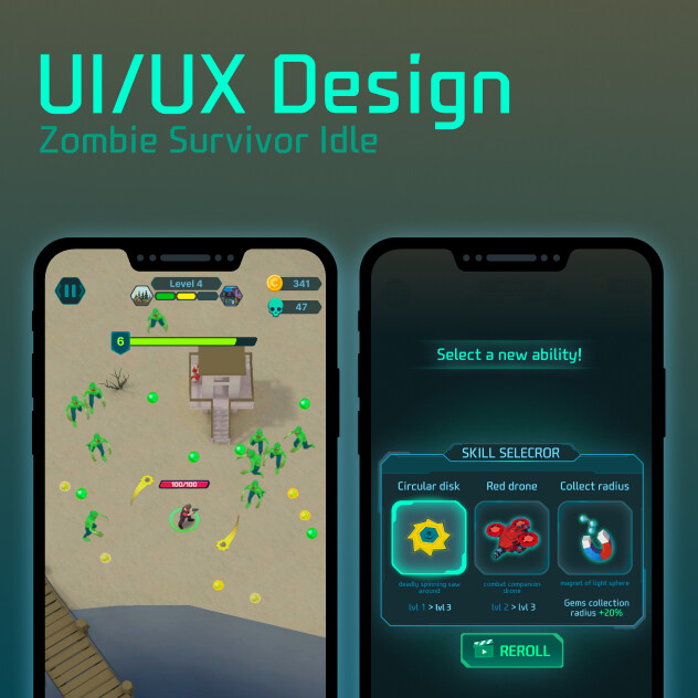 ArtStation - UI/UX Design | Zombie Survivor Idle