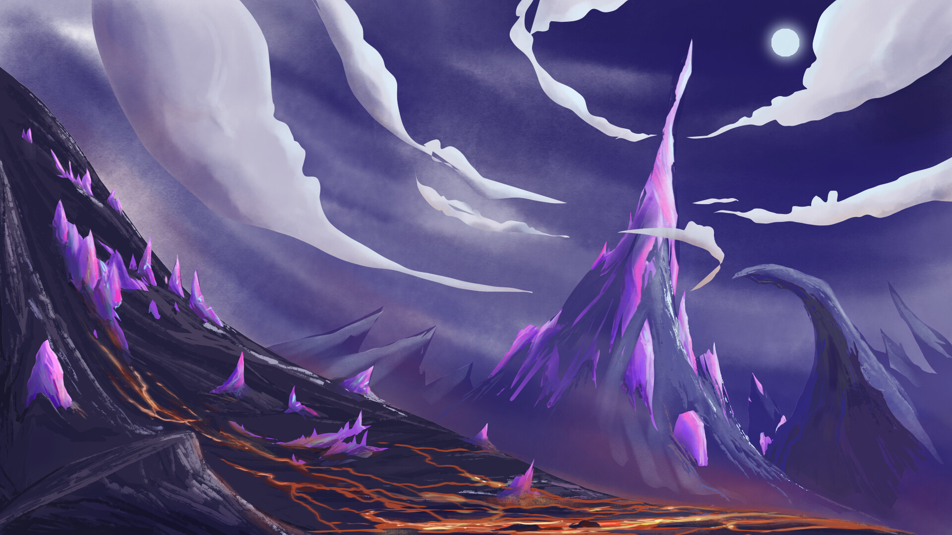 ArtStation - Landscapes of the game : Crystal land