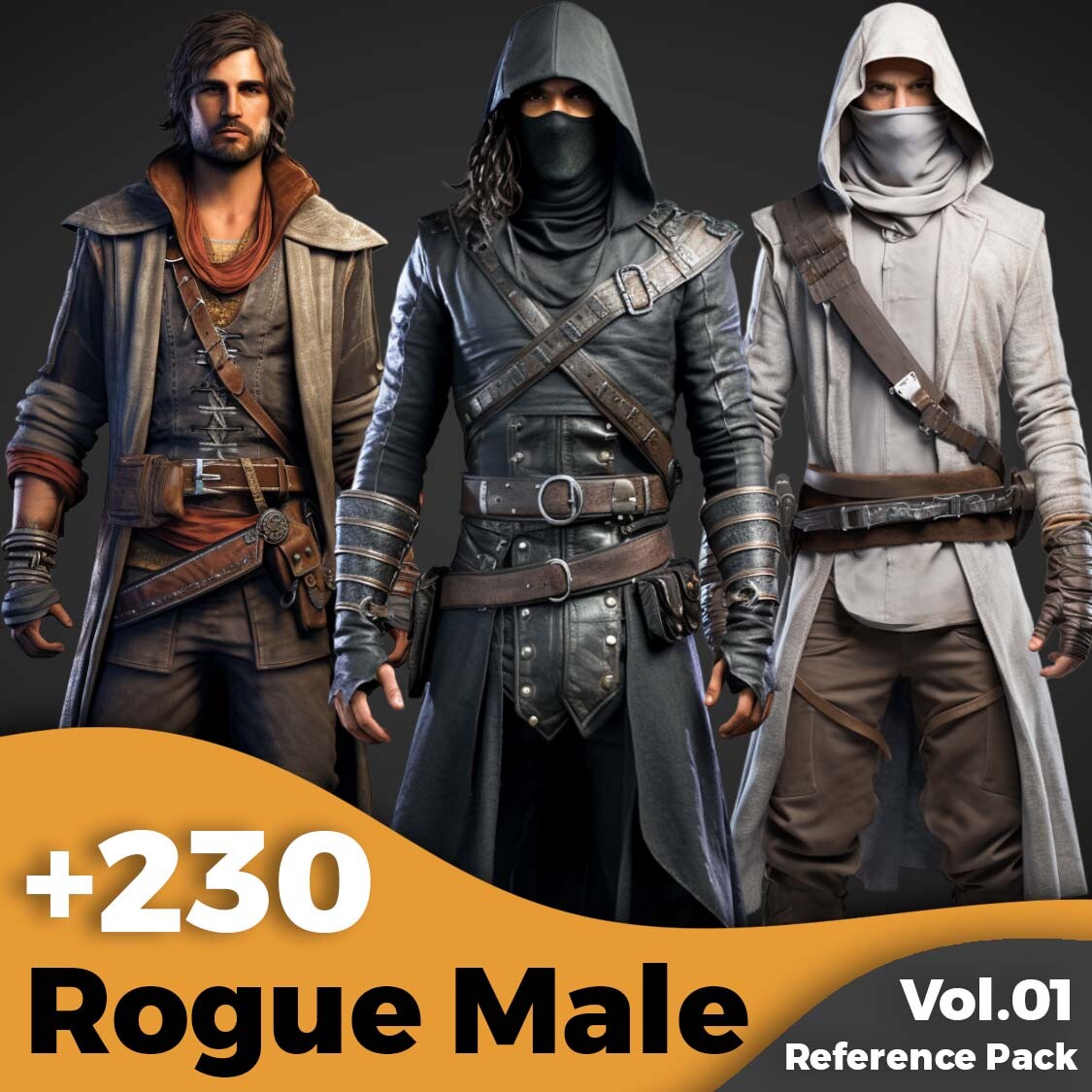 ArtStation - +230 Rogue Male Character Concept(4k)