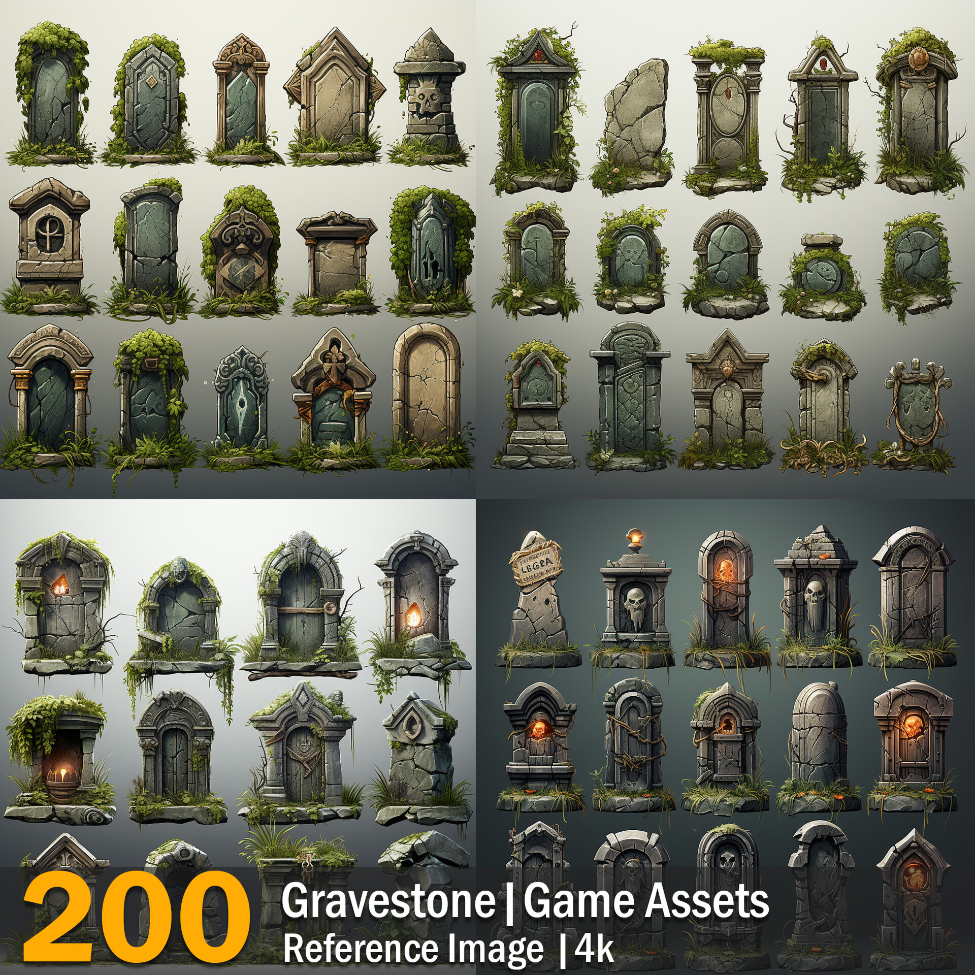 ArtStation - Gravestone | Game Assets | Reference Images | 4K