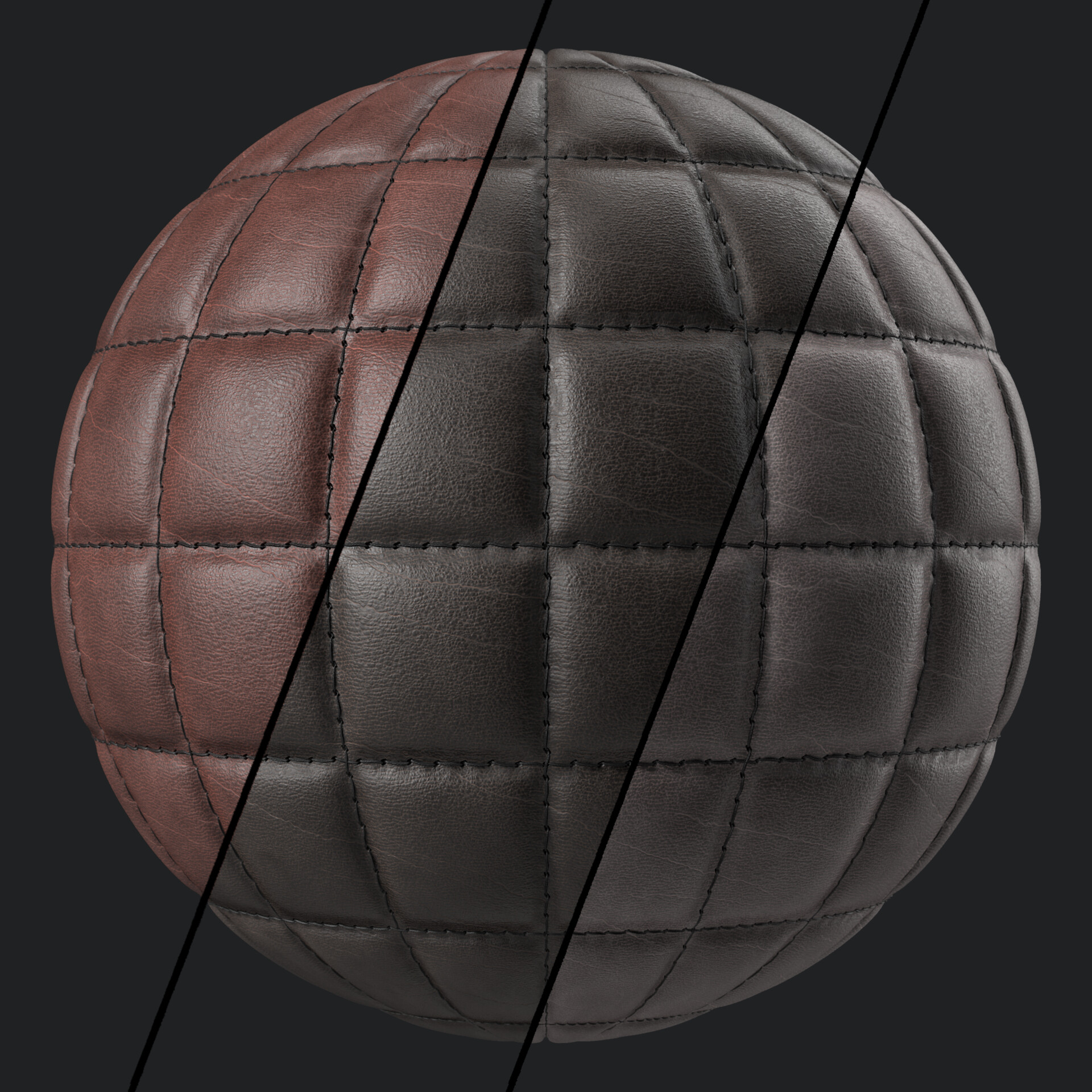 ArtStation - Leather Materials 38- Stitched Leather By Sbsar | Pbr 4k ...