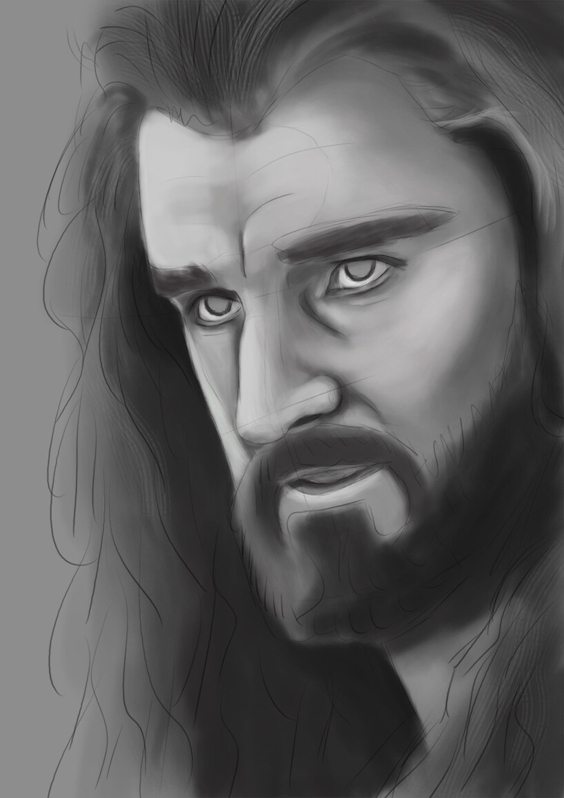 ArtStation - Arttober Challenge day 5 - Thorin Oakenshield from the Hobbit
