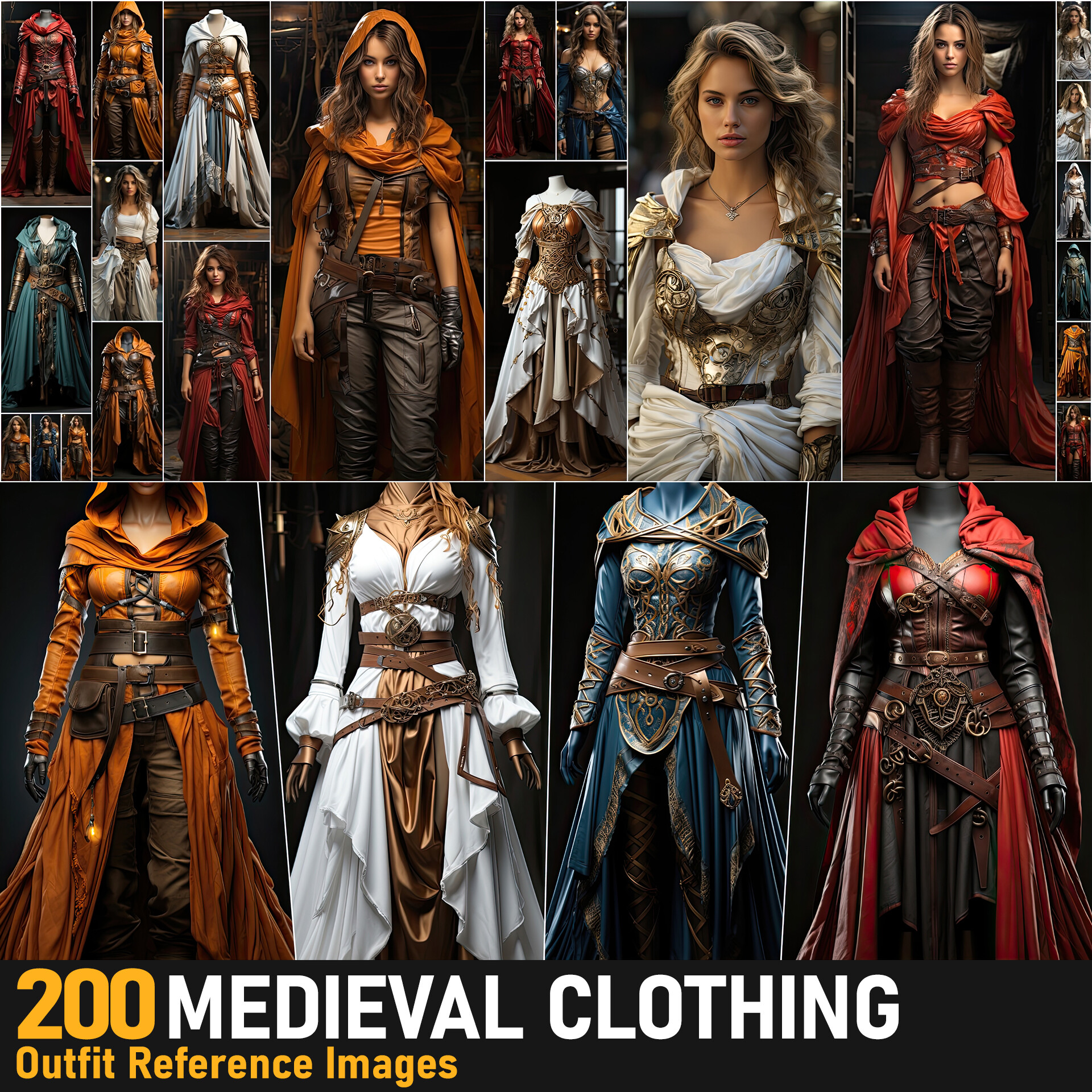ArtStation - Medieval Clothing VOL.42| 4K Reference Images
