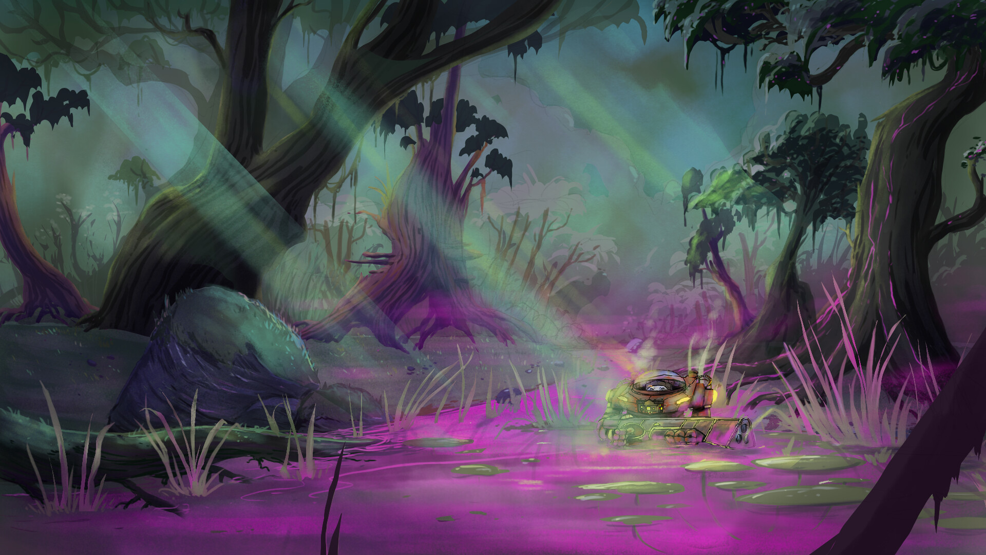 ArtStation - Landscape of the game - Igor explores the poisonus swamp