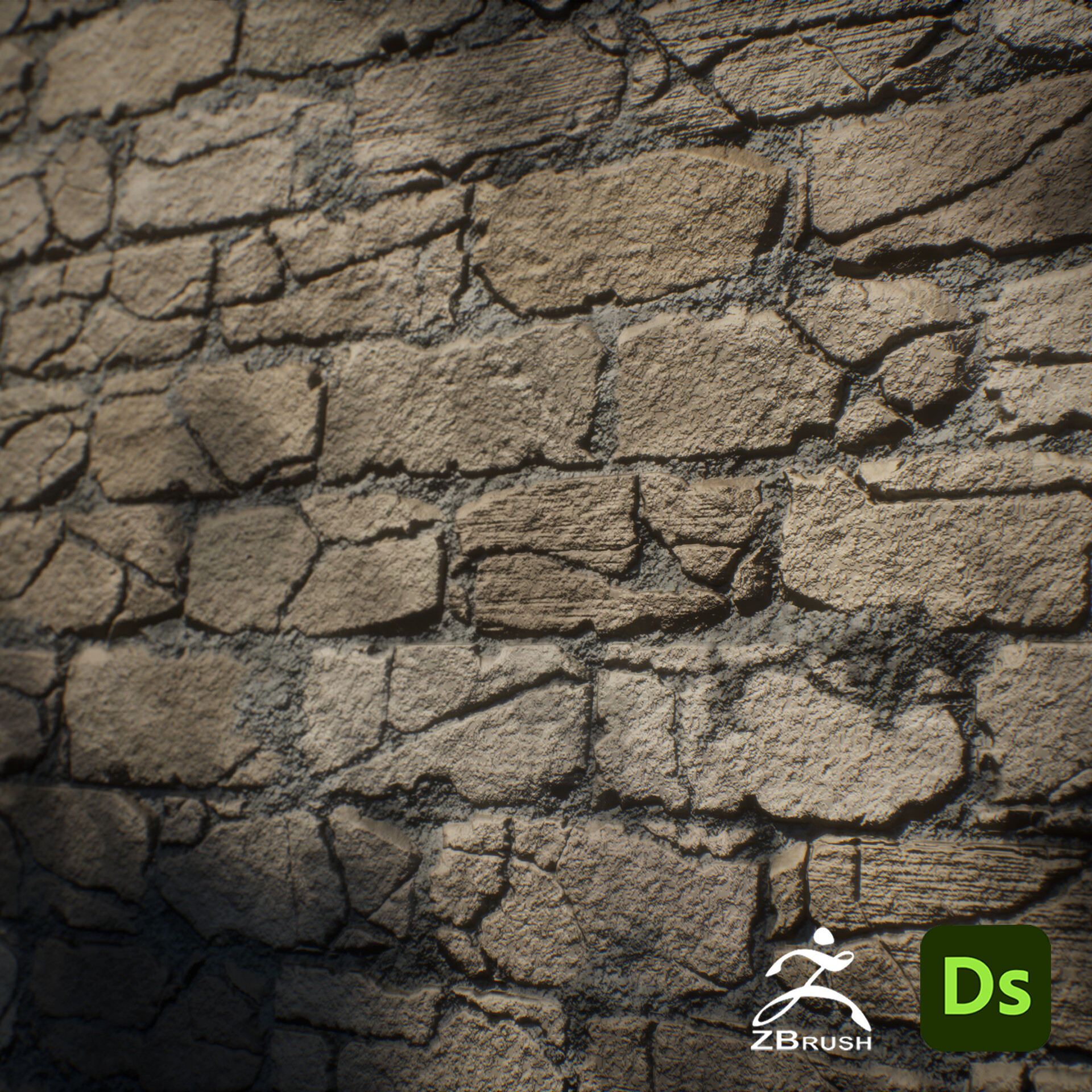 ArtStation - Damaged Brick