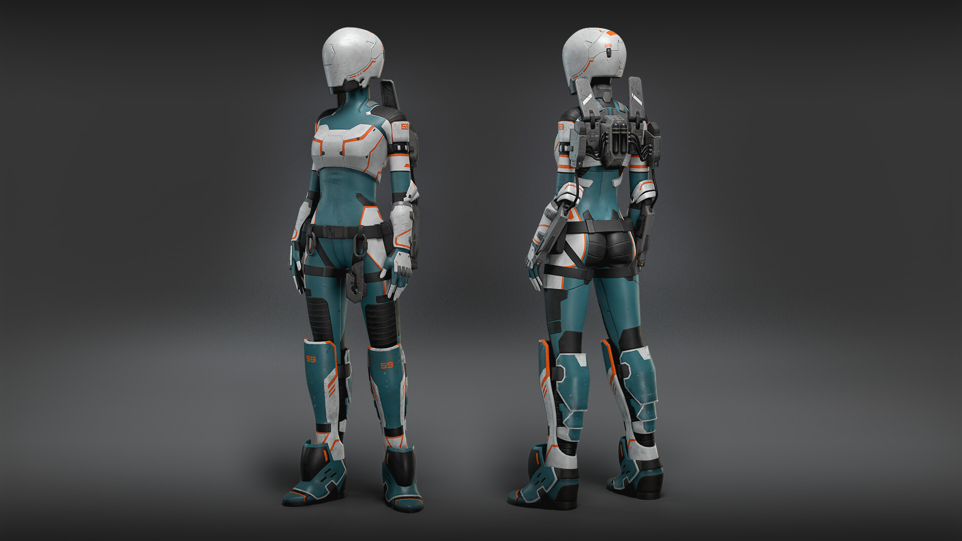 ArtStation - Cyborg Girl Game Ready