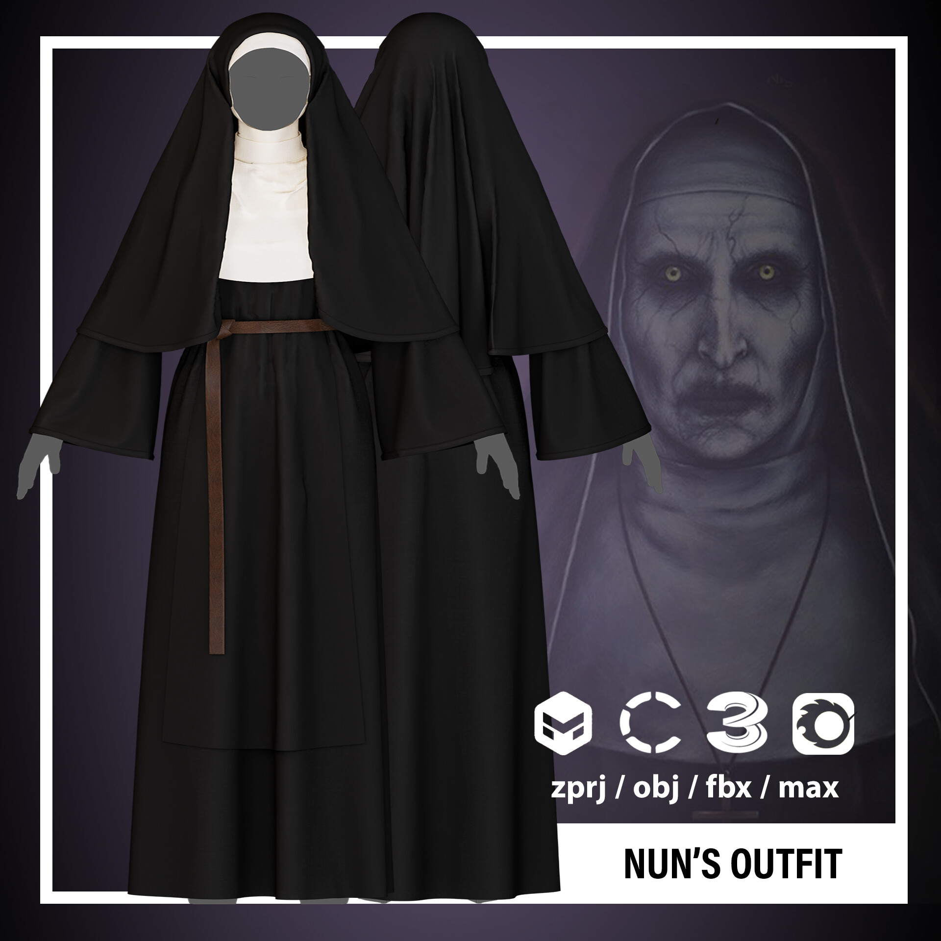 ArtStation - NUN'S OUTFIT