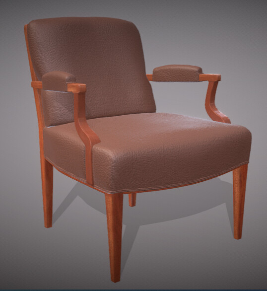 ArtStation - Arm Chair 3D Model AR Ready