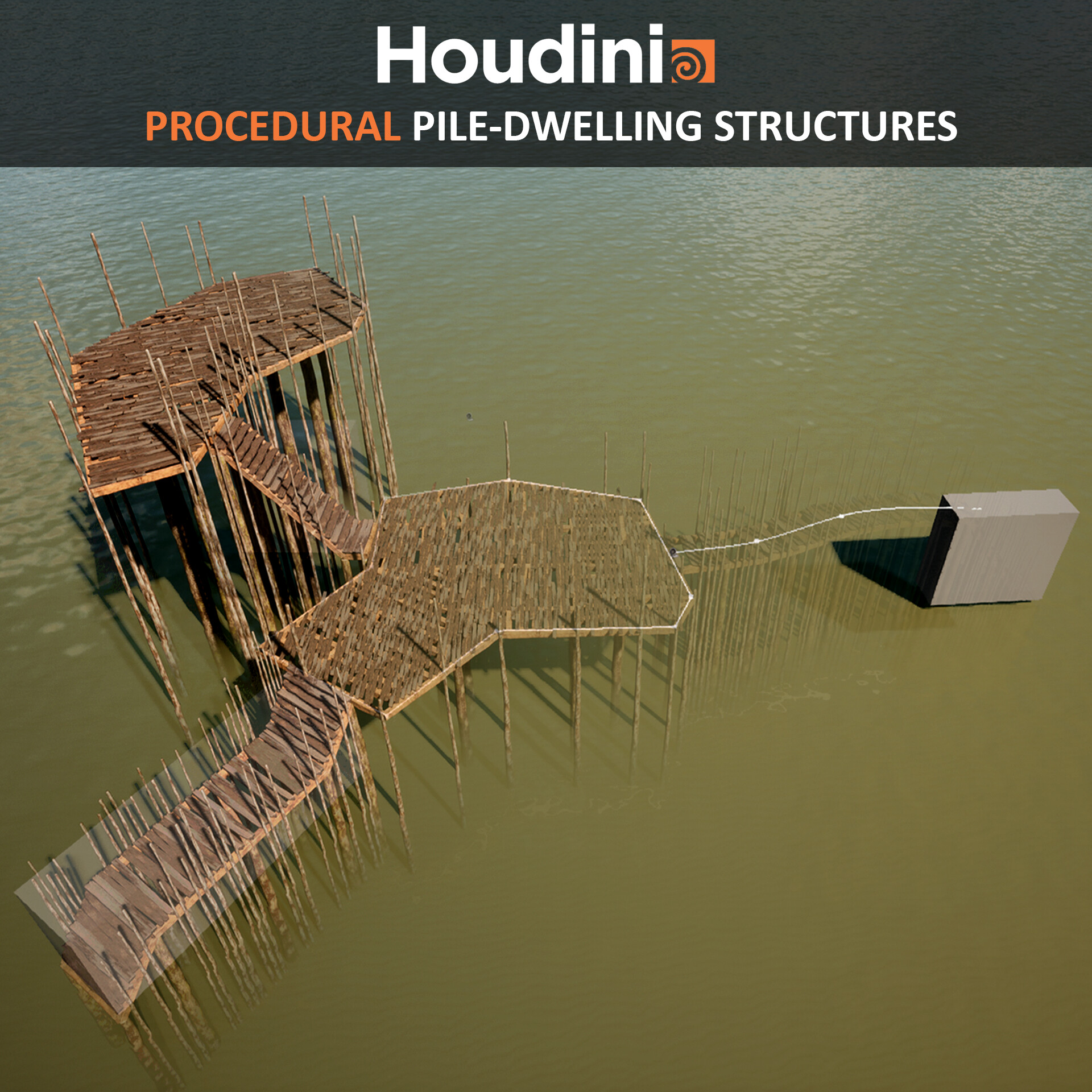 ArtStation - Procedural Tool - Pile-Dwelling Structures