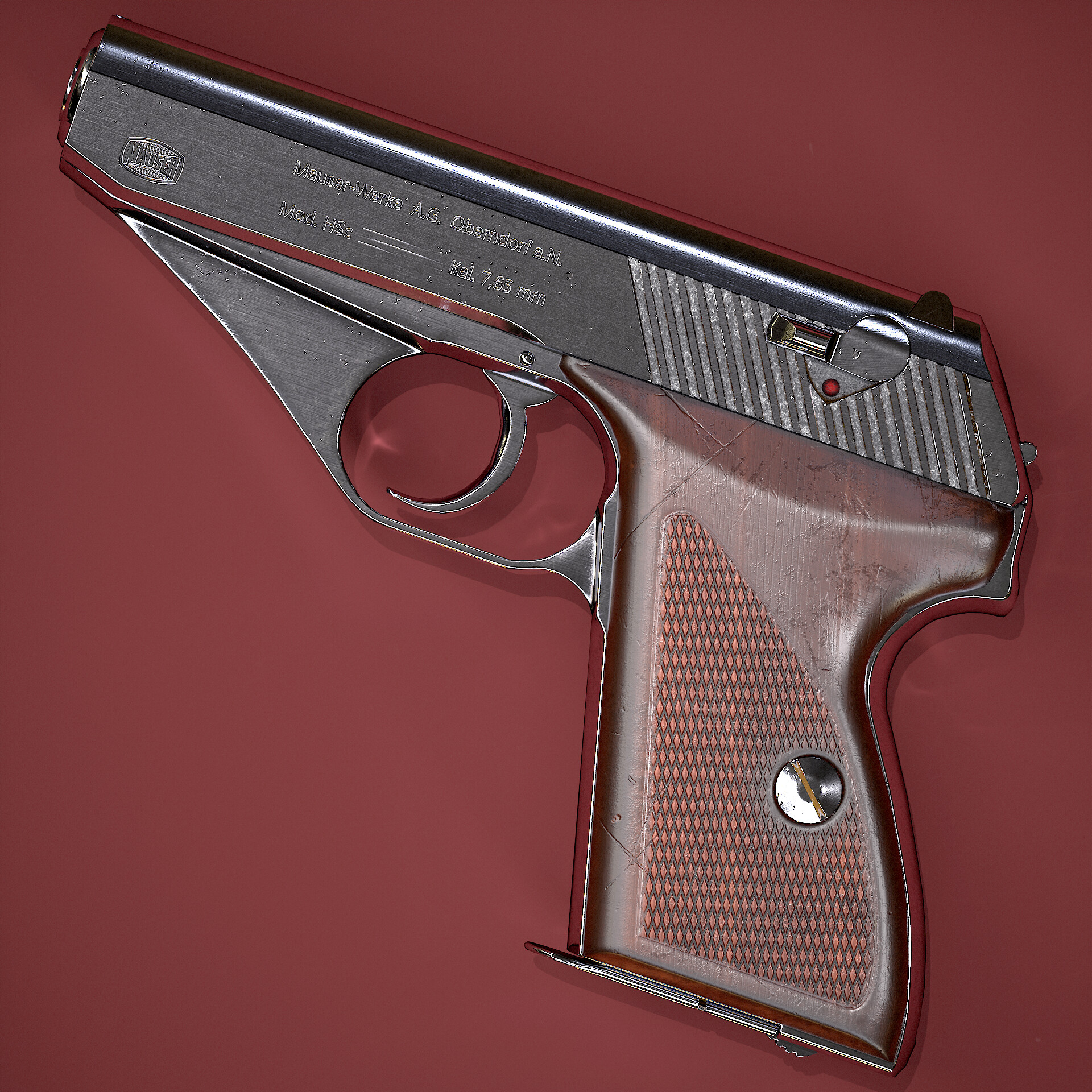 ArtStation - Mauser Hsc (Spy gun). Game Ready