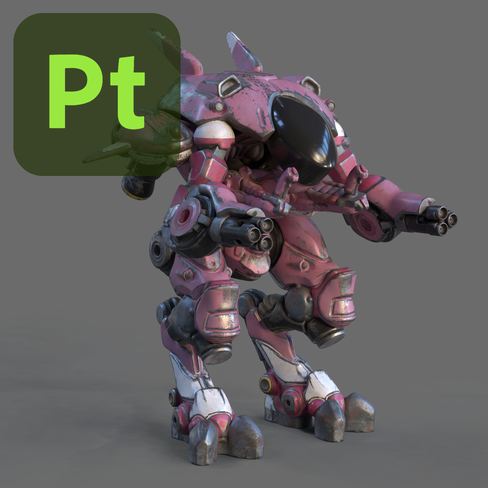 ArtStation - - WIP - CG D.va Meka Overwatch