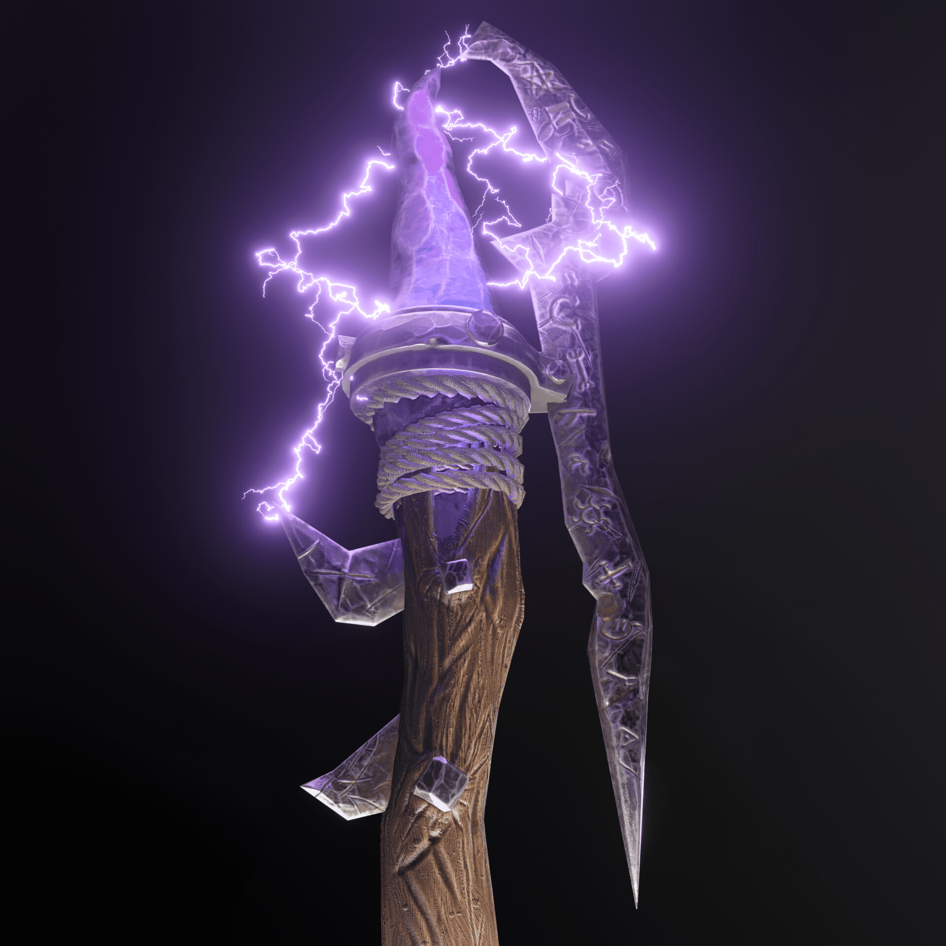 ArtStation - Electric staff (game ready)