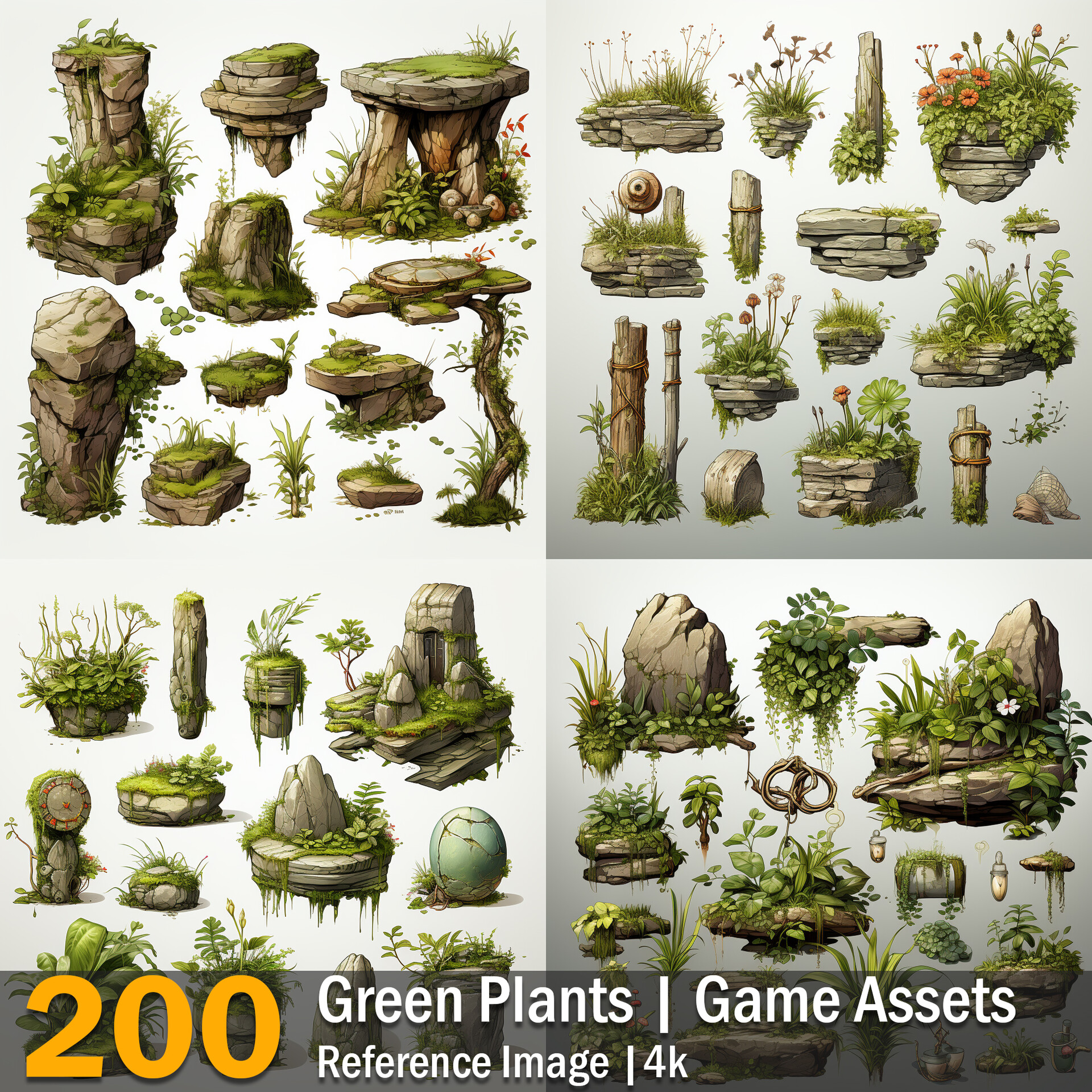 ArtStation - Green Plants | Game Assets | Reference Images | 4K