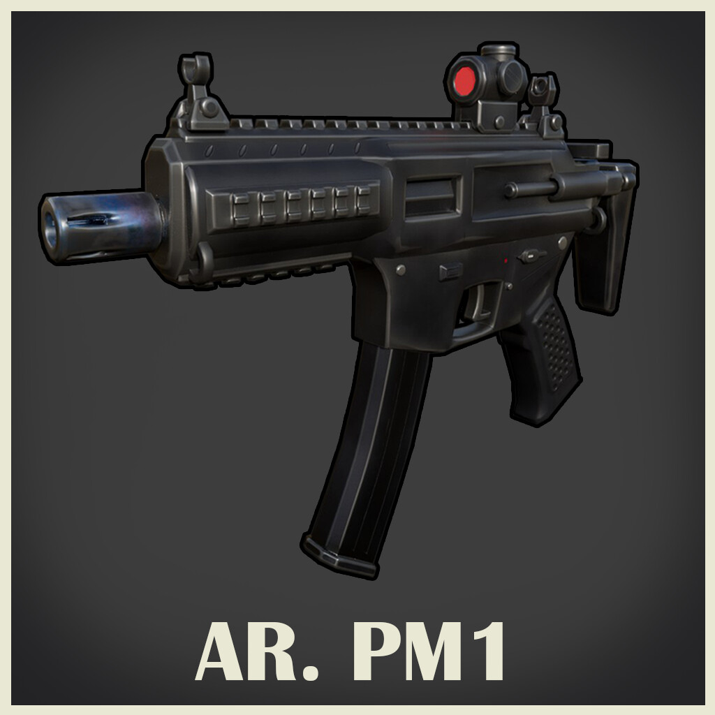 ArtStation - AR PM1 - Submachine gun - Stylized