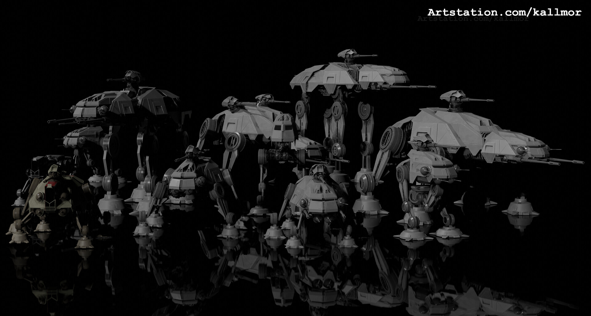 ArtStation - AT-TE Imperial / New Republic Walkers Kitbash Exercise ...