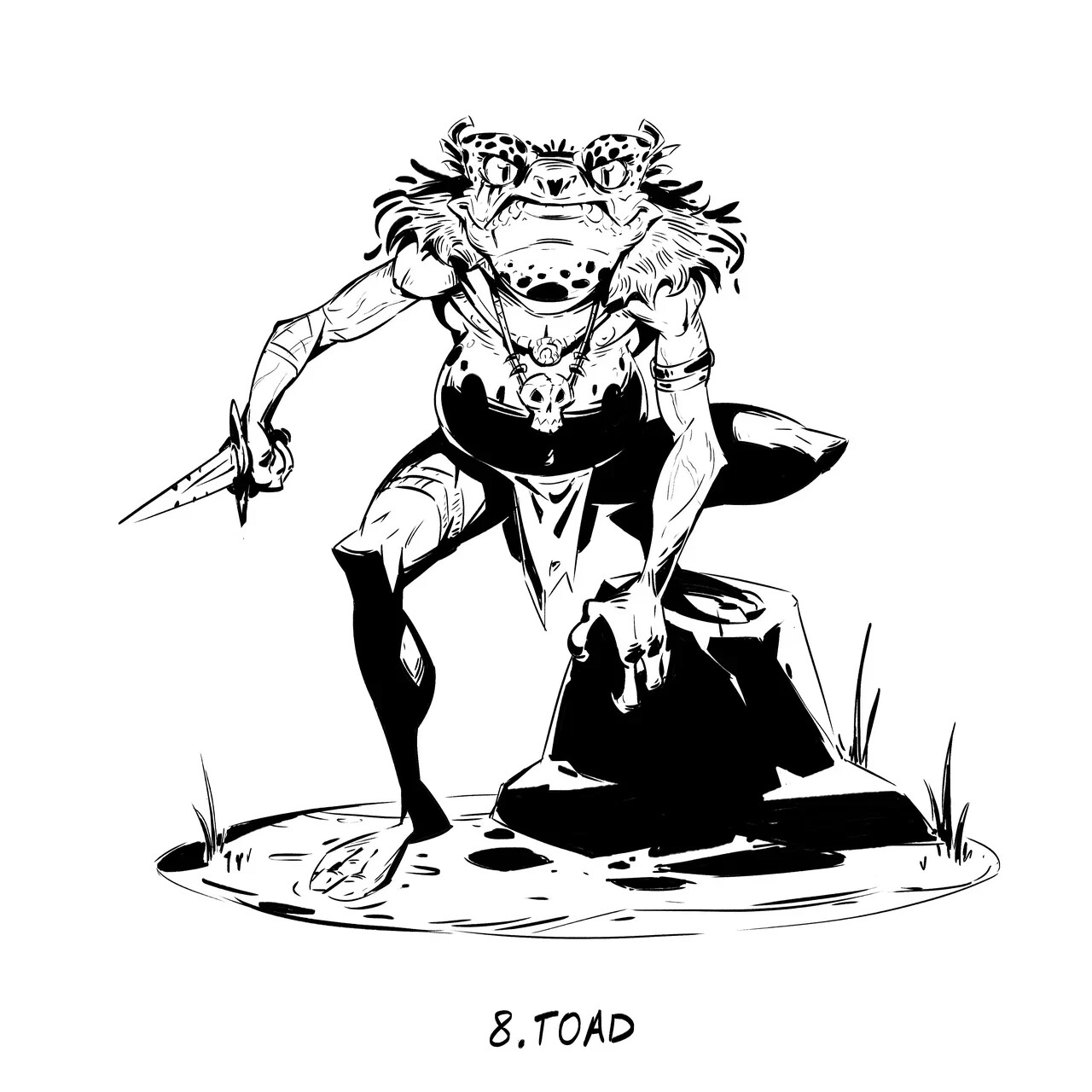 ArtStation - InkTober Day 8 TOAD