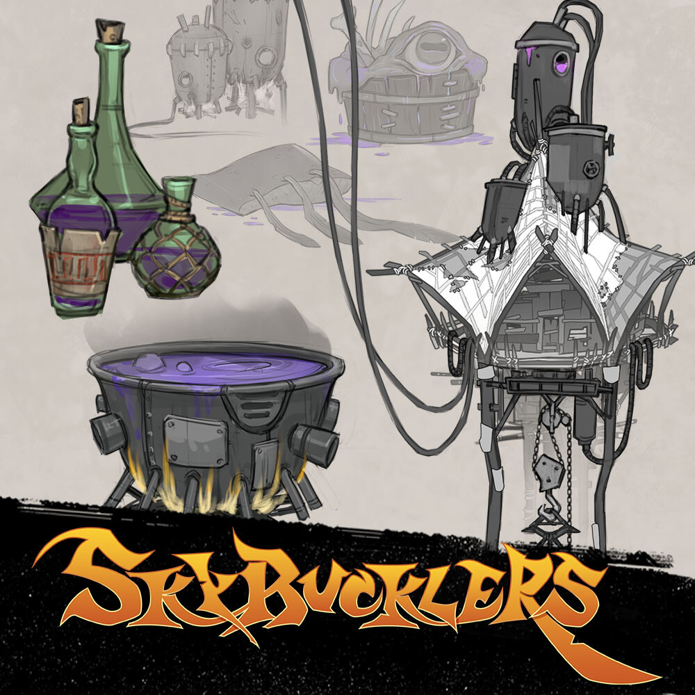 ArtStation - Skybucklers - Raider Camp prop and building concepts