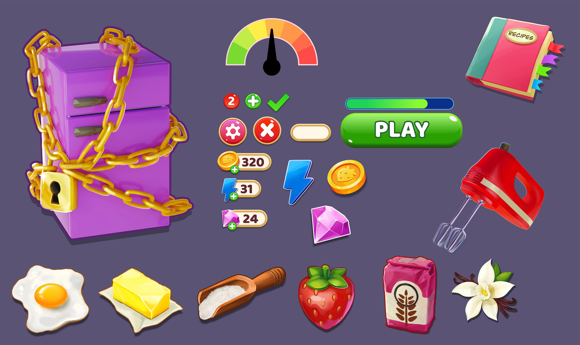 ArtStation - Bake Match - Match 3 Game Mockup