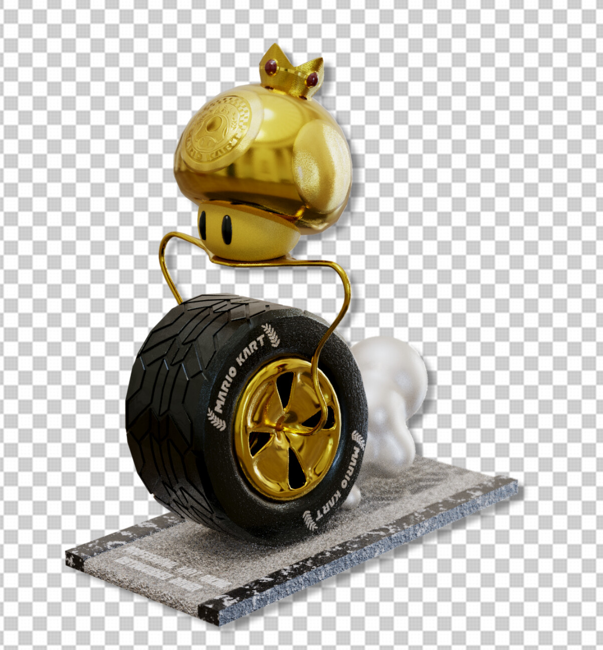 ArtStation - Mario Kart 8 Deluxe - Golden Dash Trophy