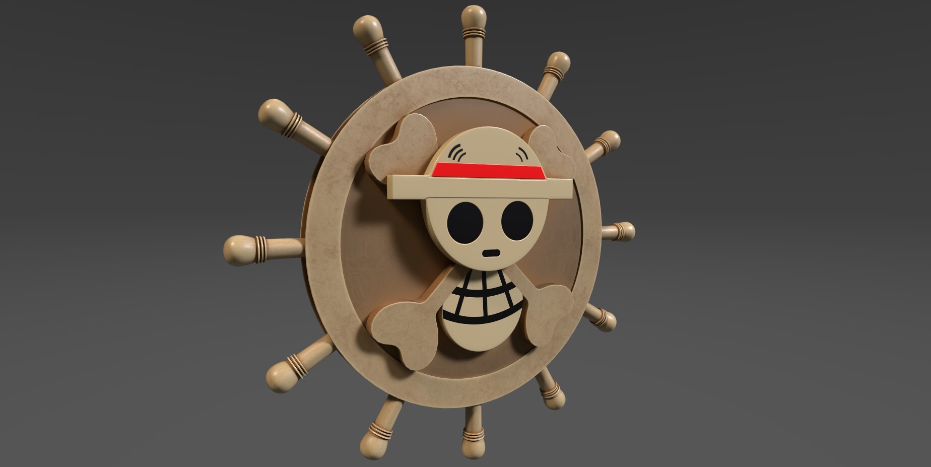 ArtStation - ONE PIECE JOLLY ROGER WHEEL