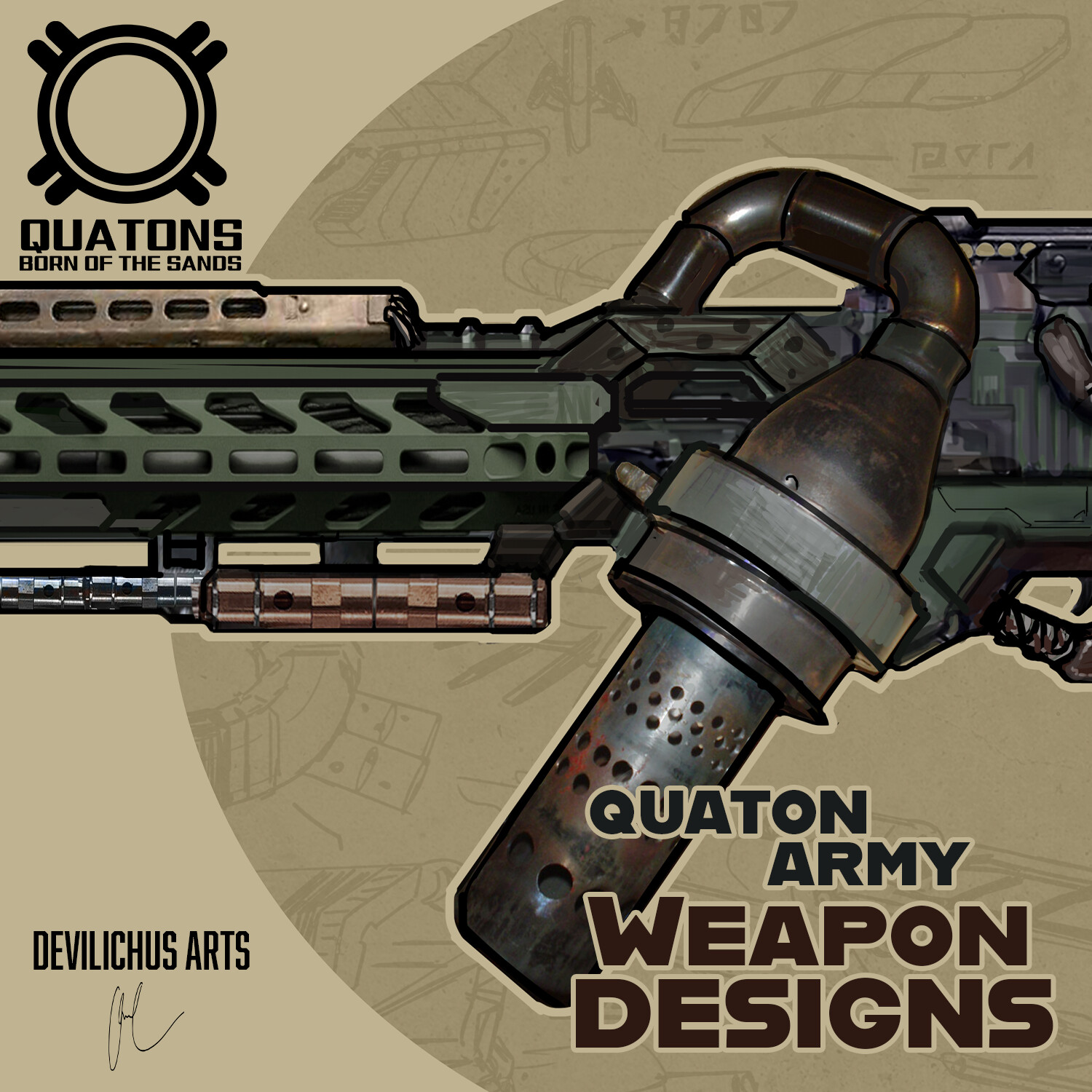 ArtStation - QUATONS / Weapon Designs For Quaton Army