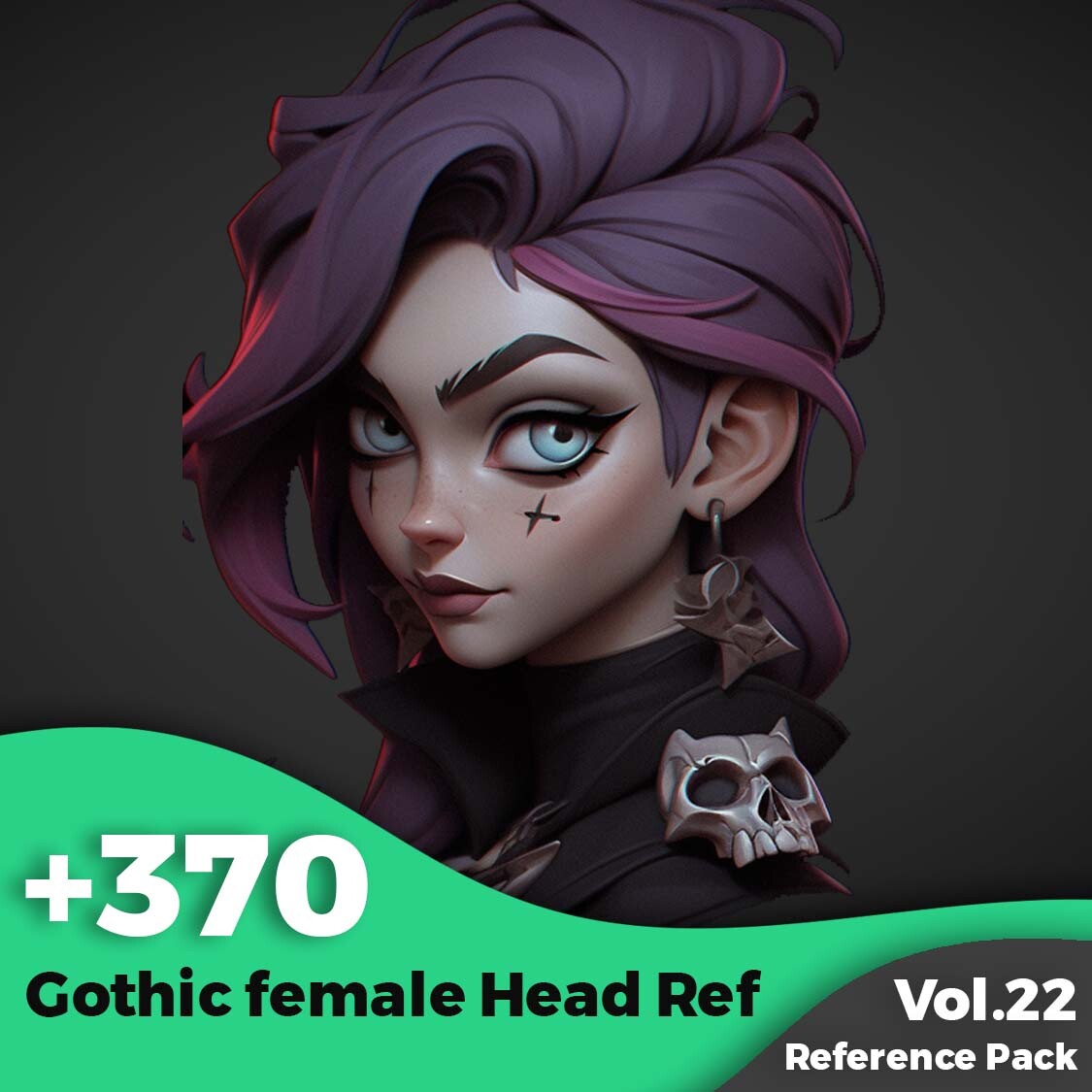 ArtStation - +370 Gothic Female Head References (4k)
