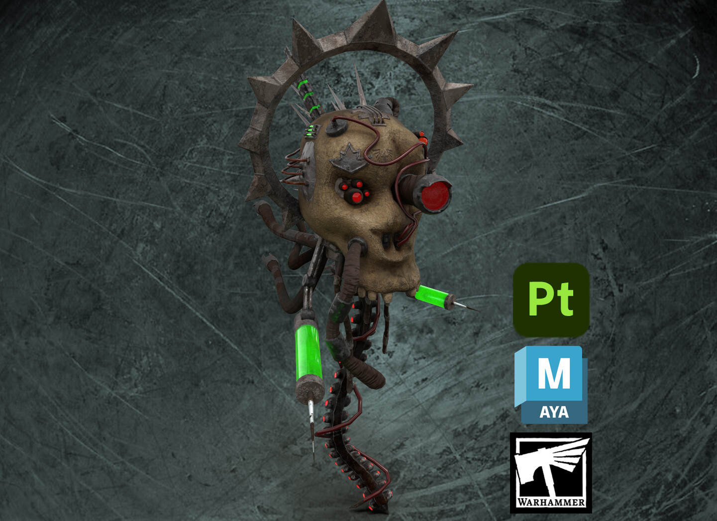 ArtStation - Warhammer: 40k Servo Skull