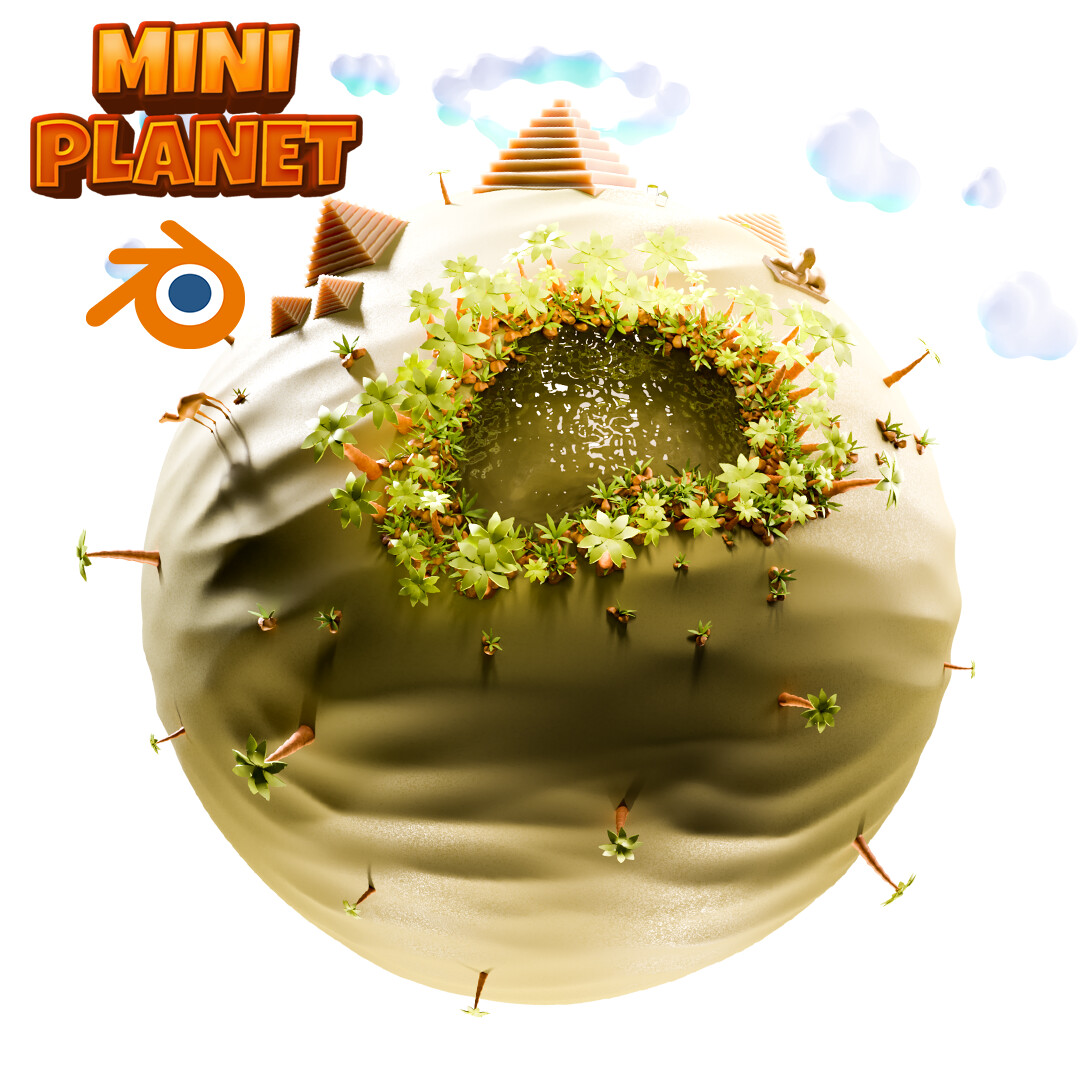ArtStation - How to Make an Egyptian Miniature Planet in Blender ...