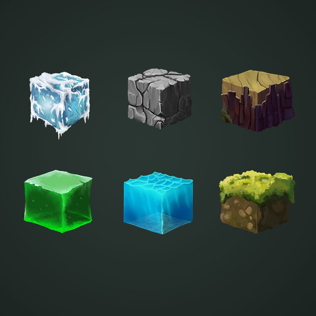 ArtStation - Material Cube Studies