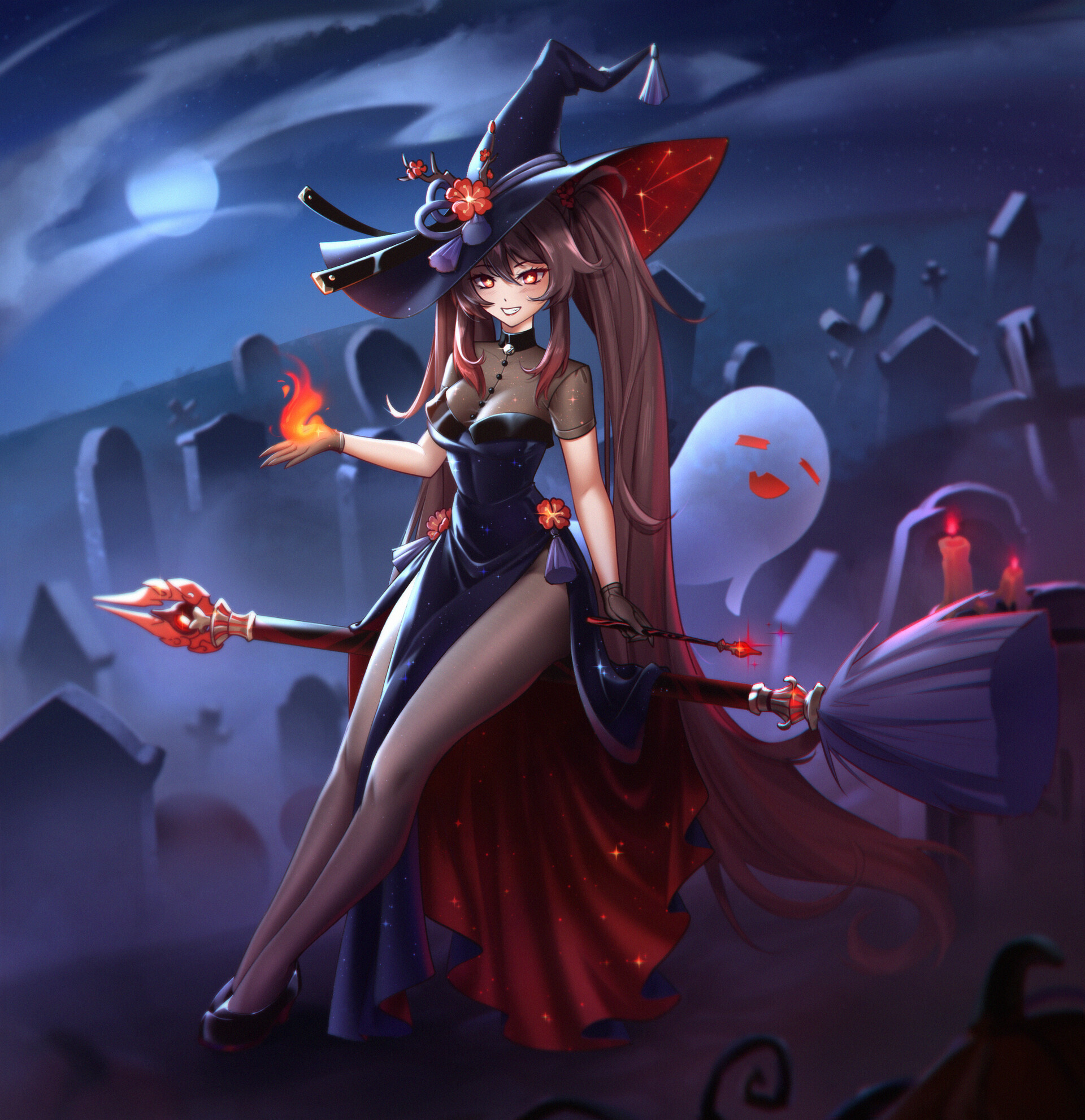 ArtStation - Hu Tao the witch
