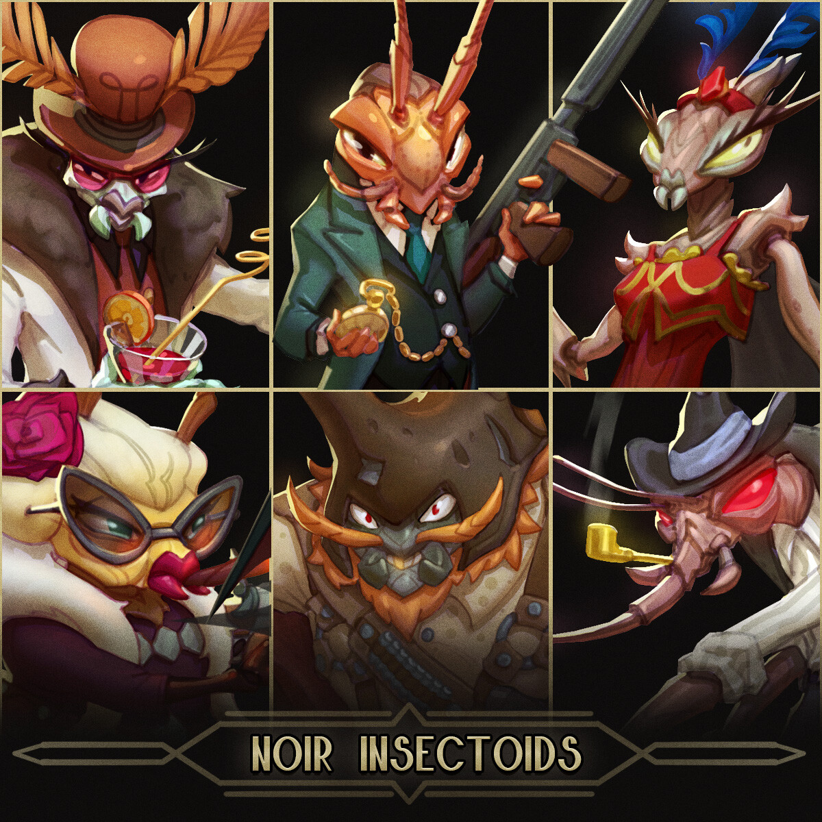 ArtStation - Noir Insectoids Sketches