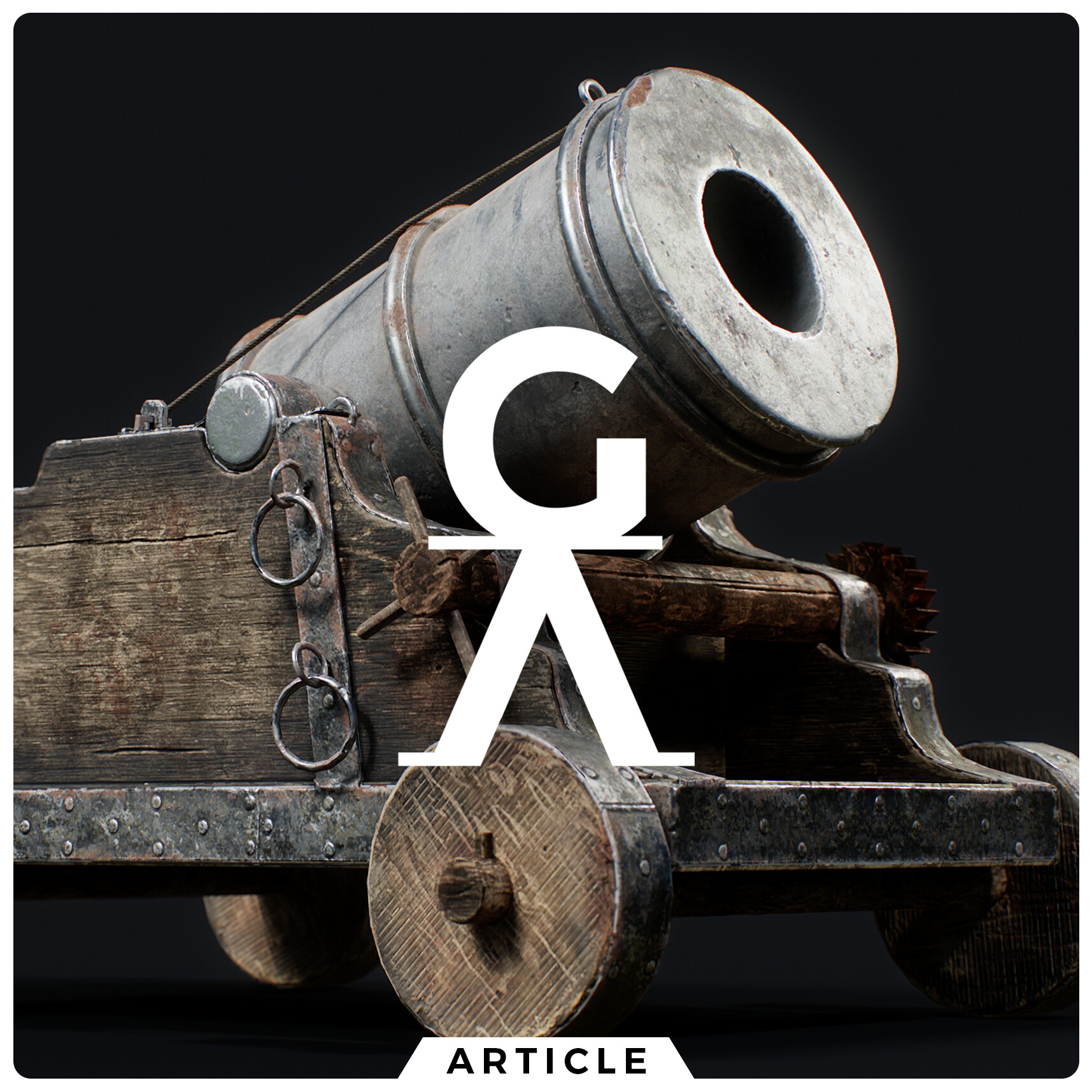 ArtStation - Mortar Cannon - GamesArtist Prop Breakdown