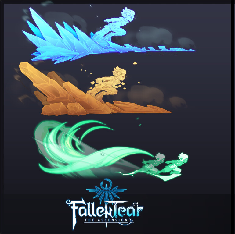ArtStation - Elemental Dash effect created for the game: Fallen Tear the Ascension
