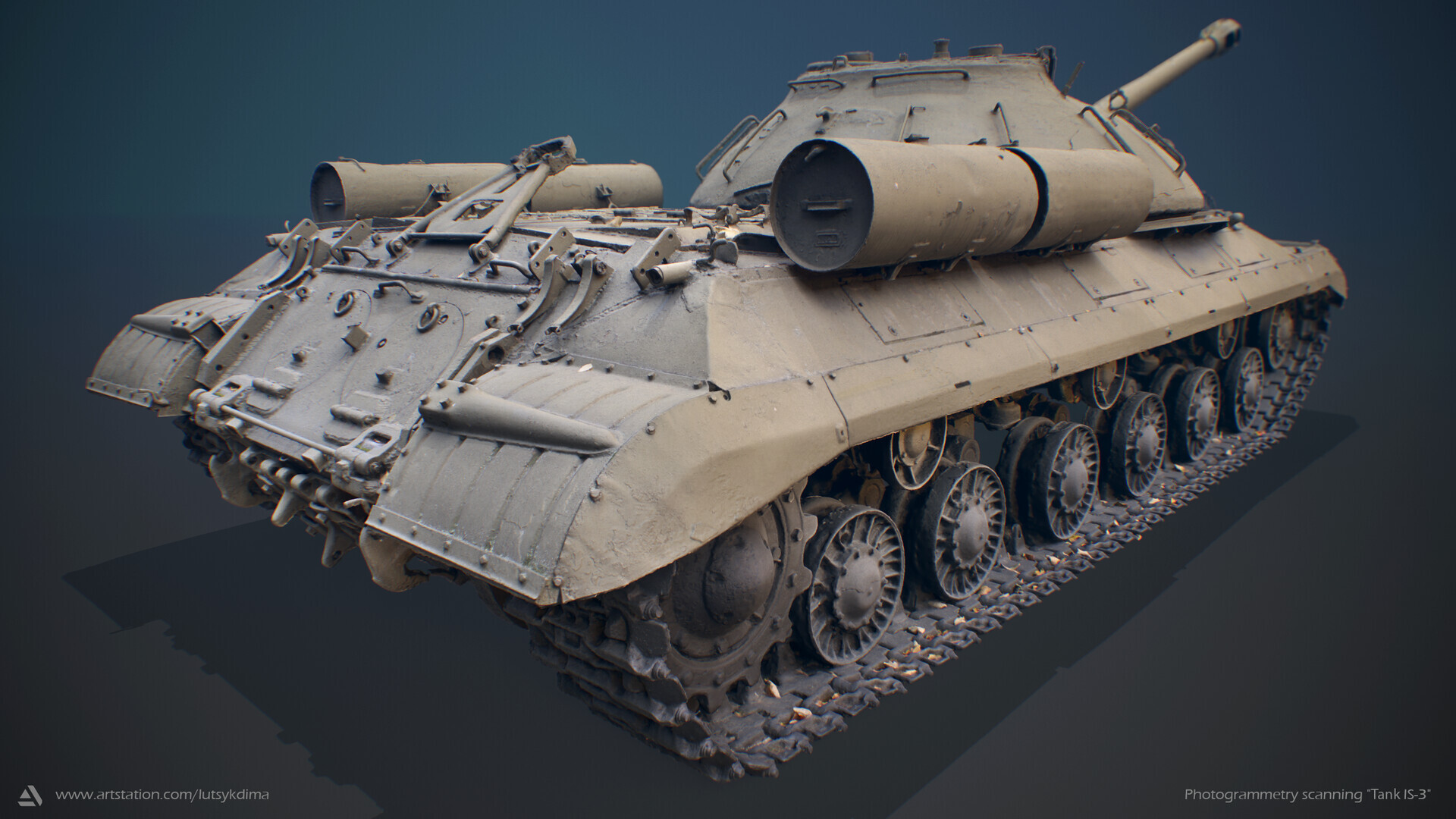 ArtStation - Photogrammetry scanning "Tank IS-3"
