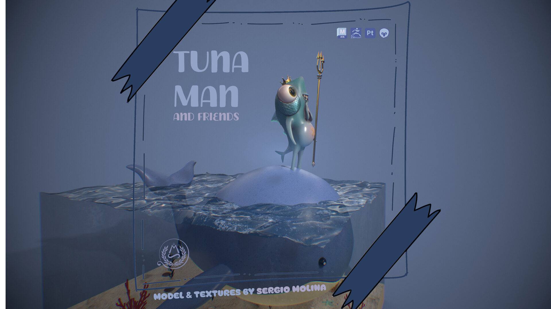 ArtStation - Tuna Man and Friends Diorama