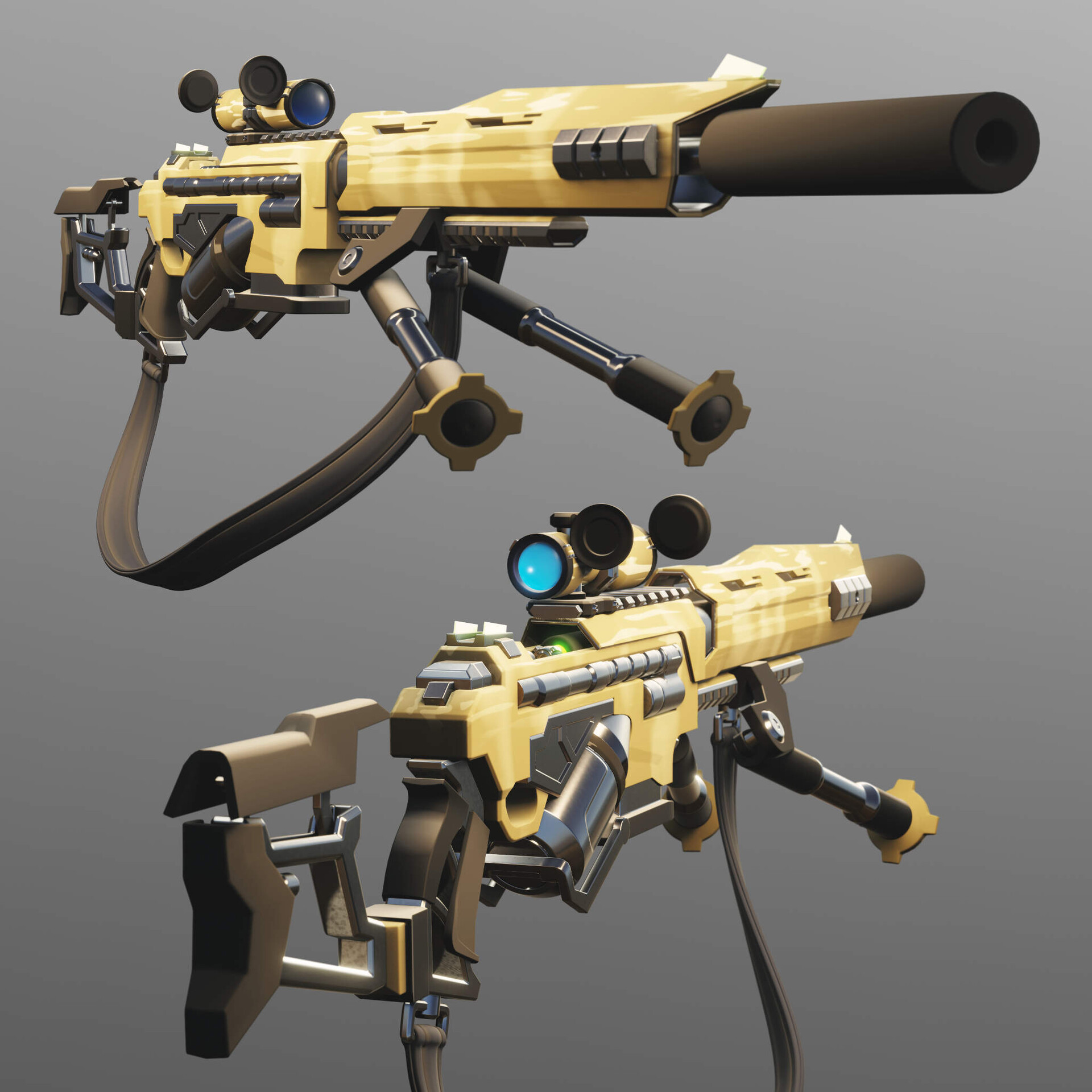 ArtStation - Ana's Sniper - Overwatch [WIP]