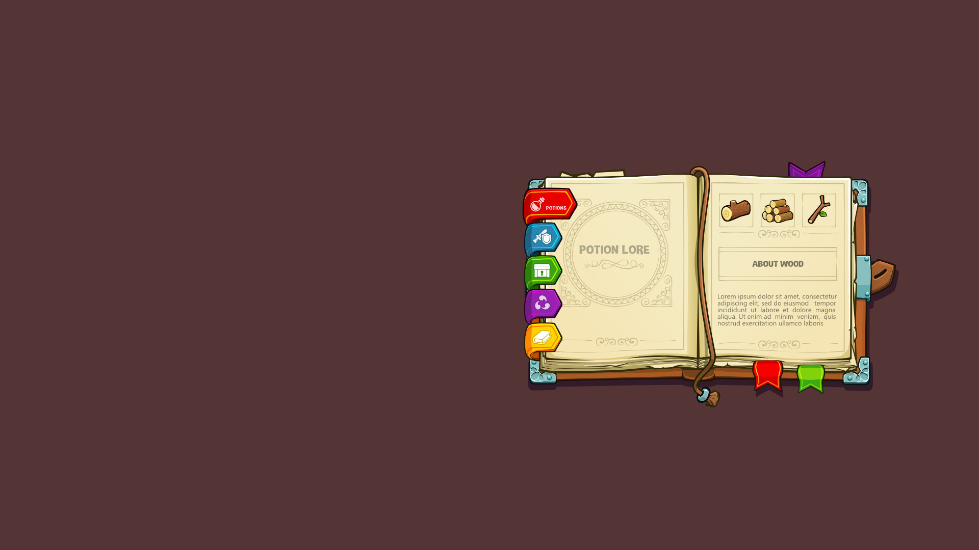 ArtStation - Book themed user interface creation kit