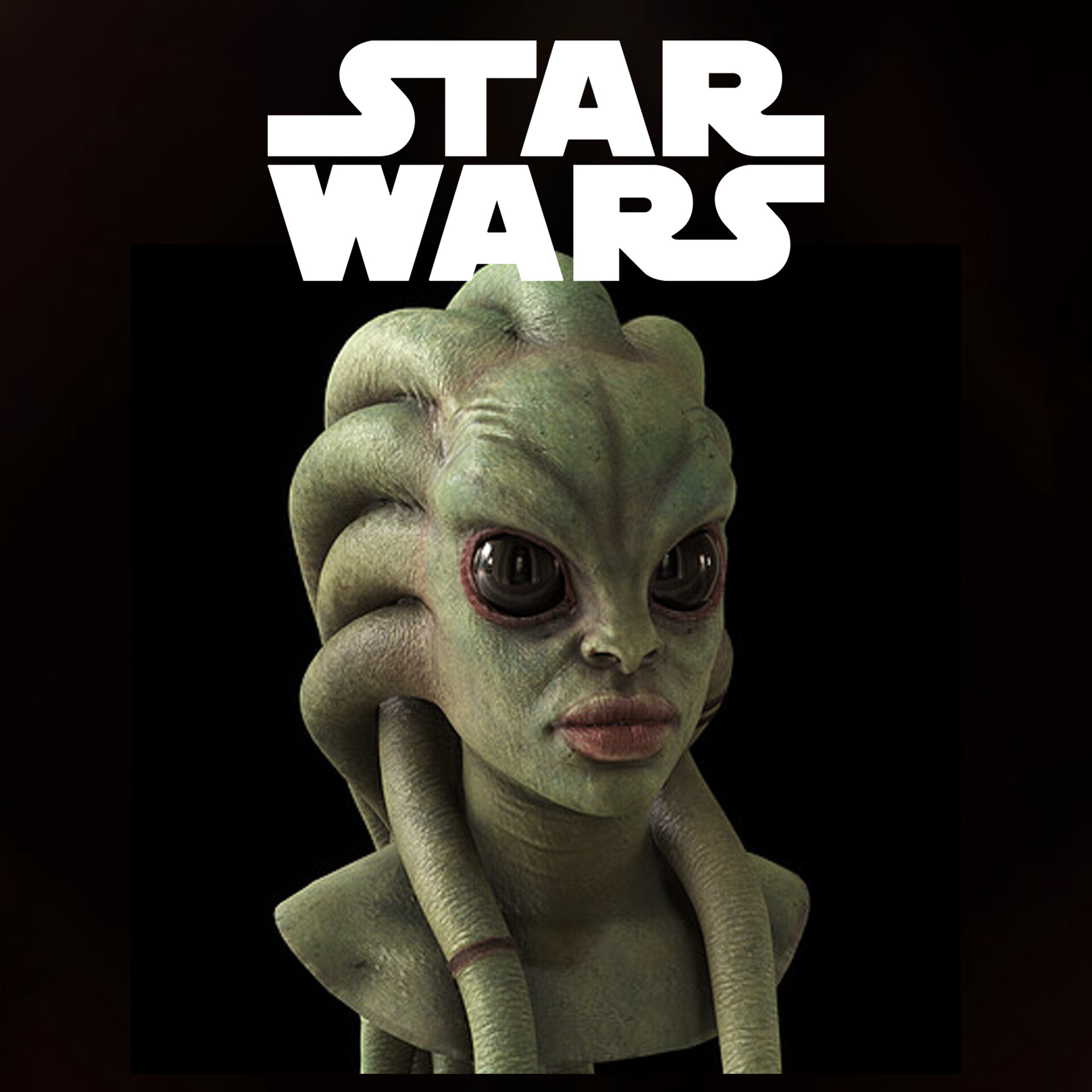ArtStation - Star Wars Nautolan Head (Texturing/Retopo)