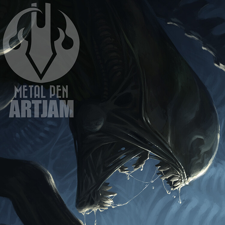 ArtStation - Xenomorph - Metal Pen Artjam
