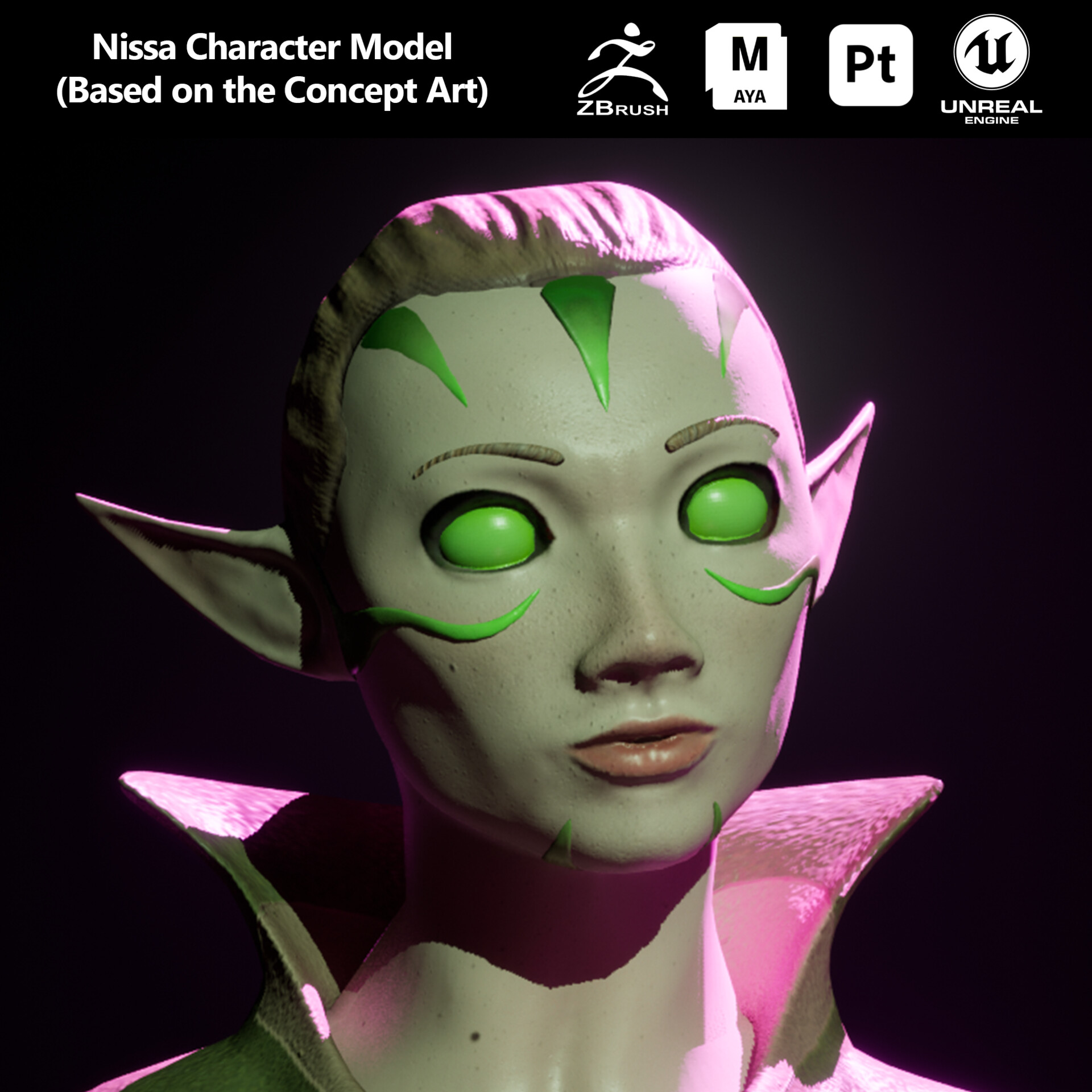 ArtStation - Nissa Character Model (Inspired by the Concept Artist)