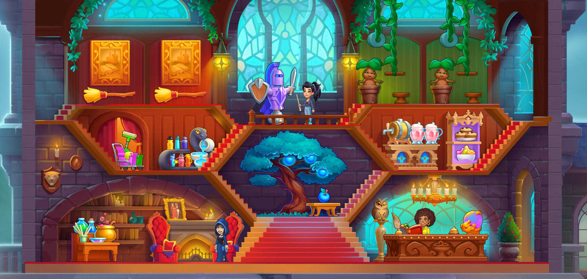 ArtStation - Chars n props for magic location in Gym mania