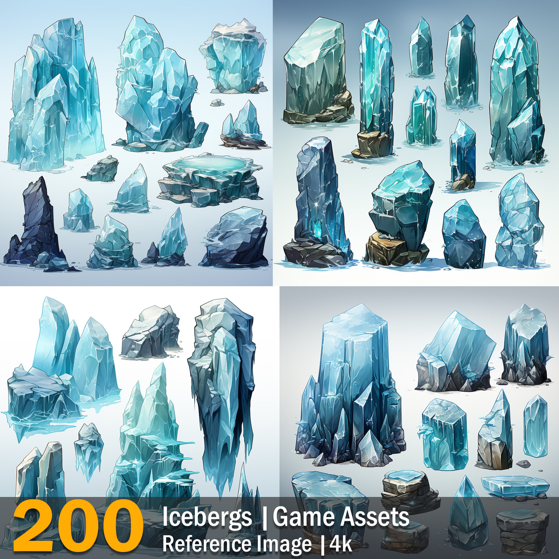ArtStation - Icebergs | Game Assets | Reference Images | 4K