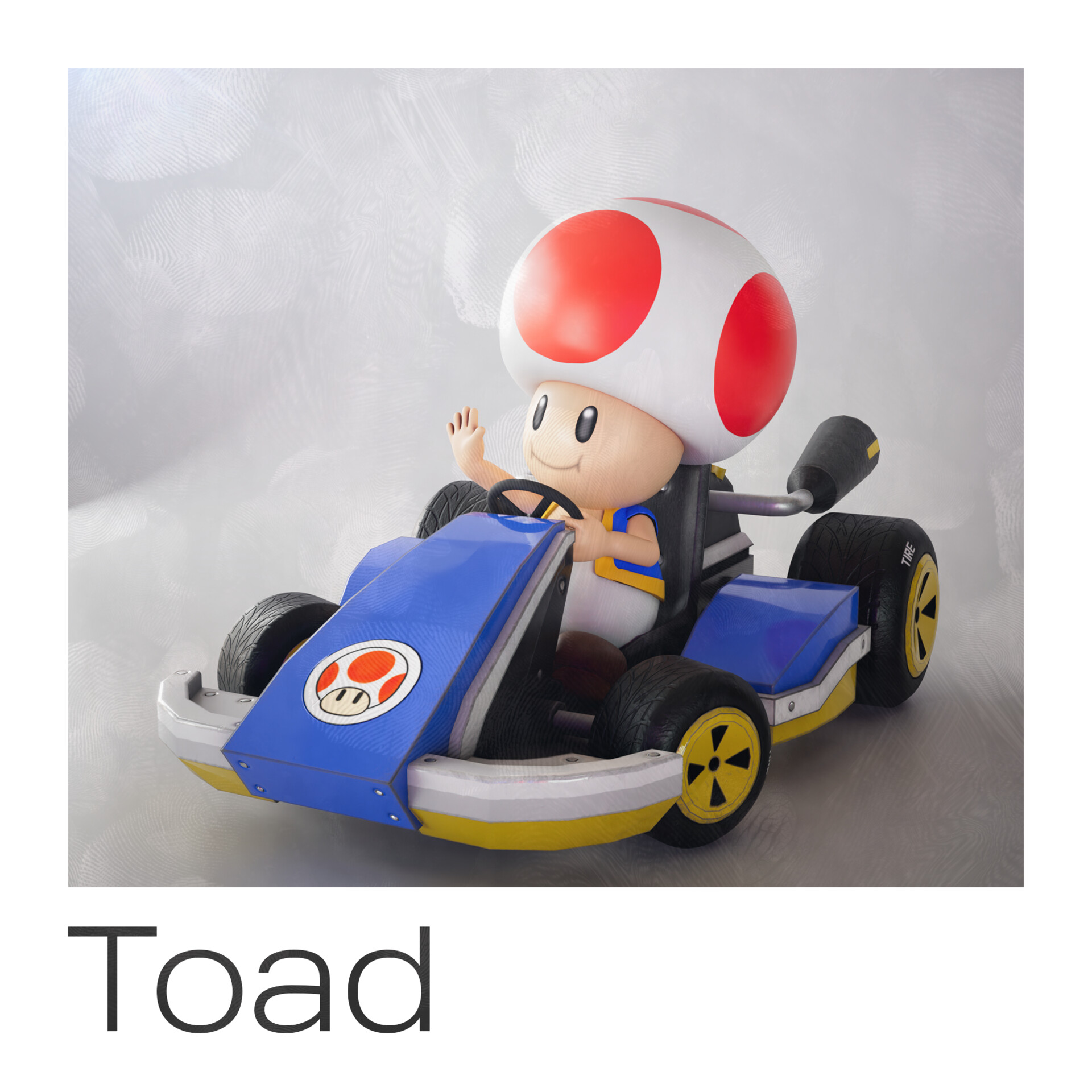 ArtStation - Toad Mario Kart Fan Art and Toad Happy Fan Art