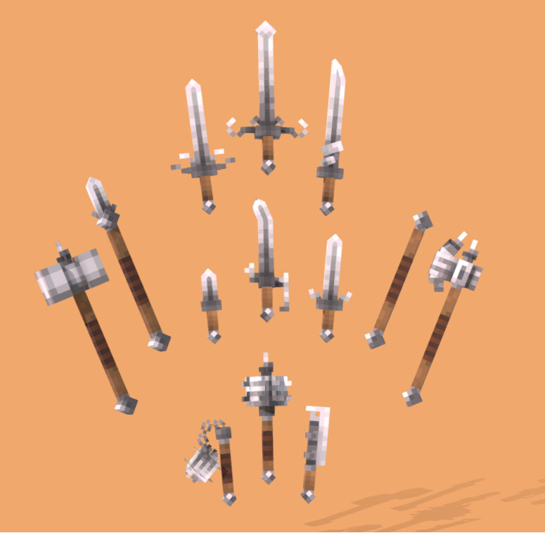 ArtStation - Steel Weapons Suite for Minecraft