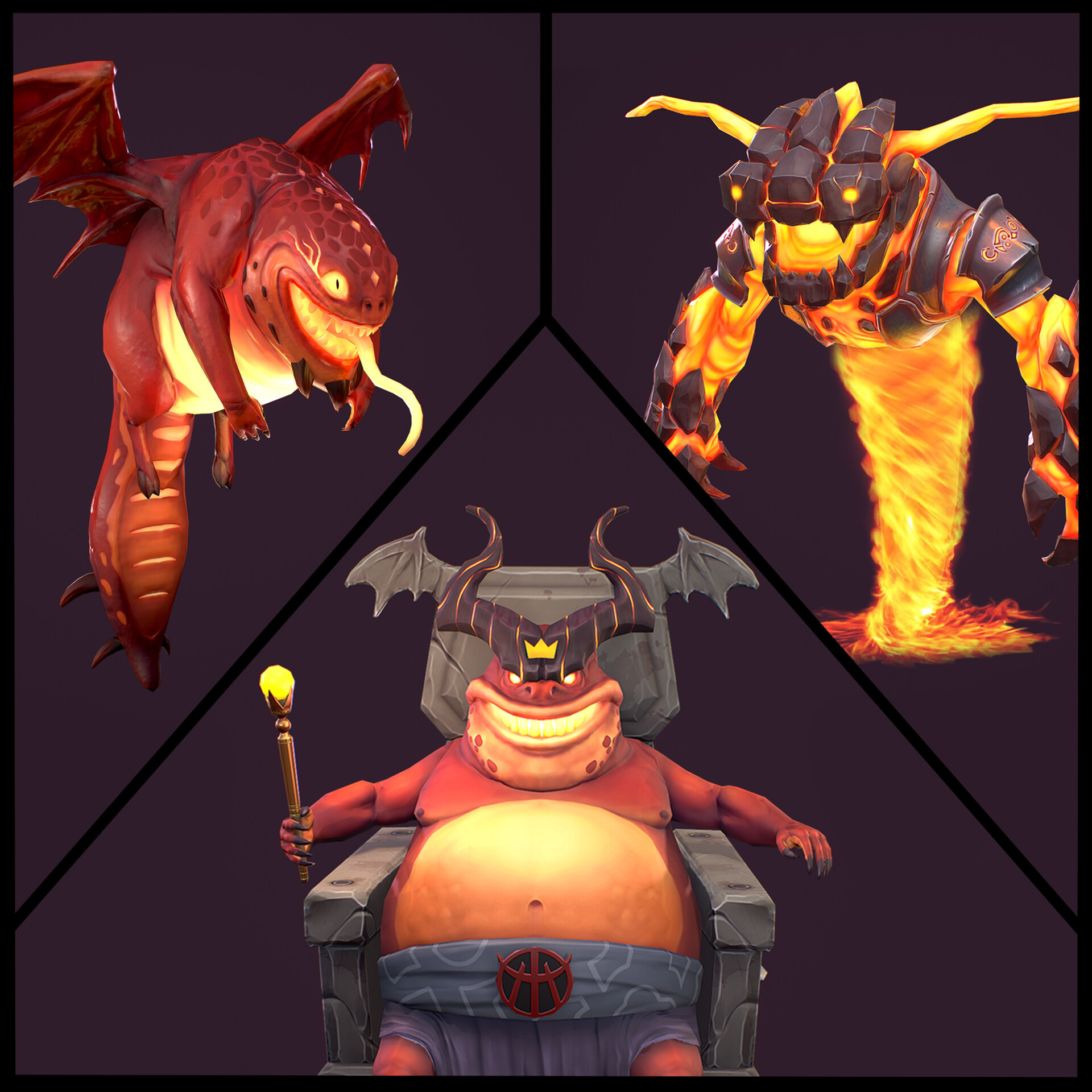 ArtStation - Fire Monsters pack