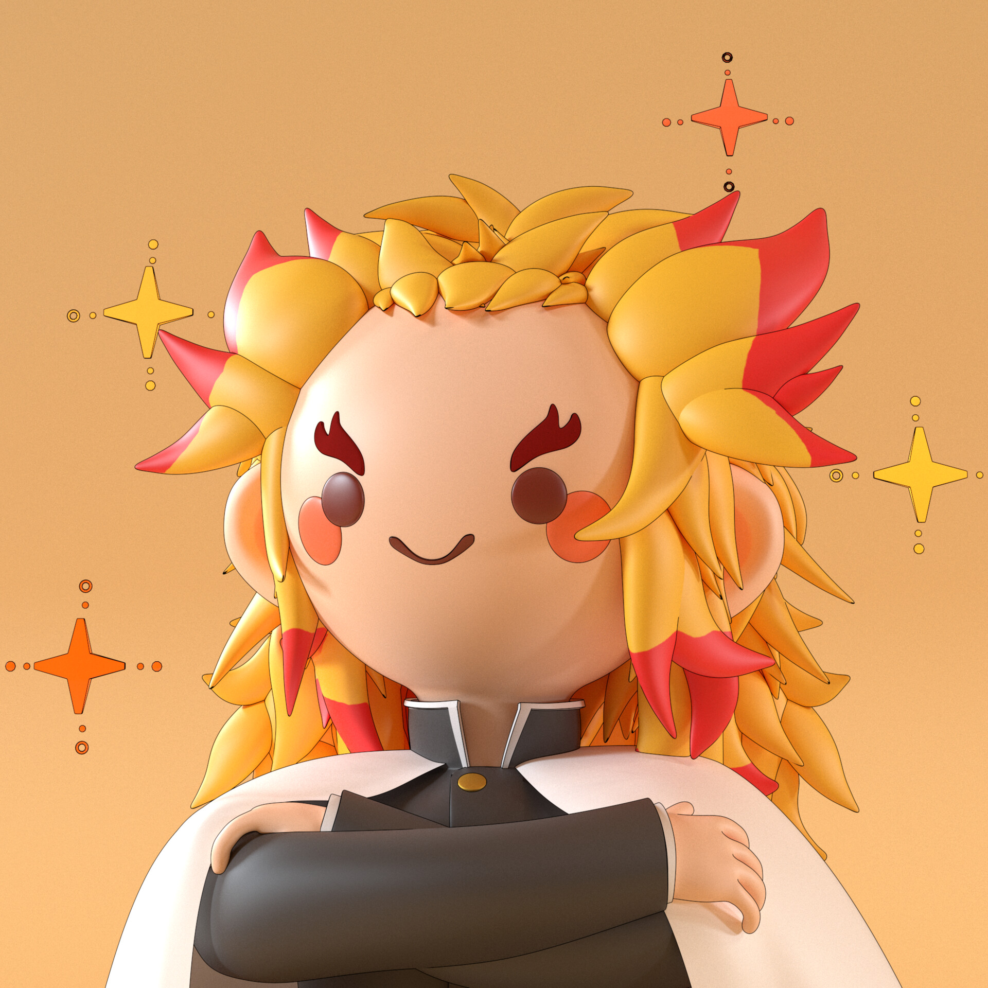 ArtStation - Cute Rengoku Figure