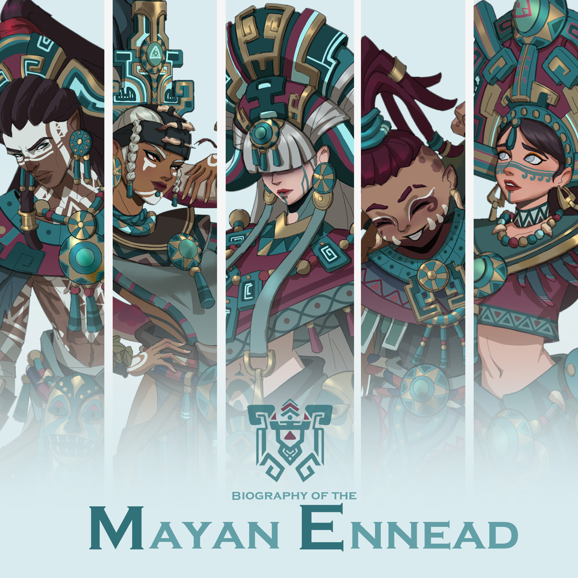 ArtStation - Biography of the Mayan Ennead—九联神说