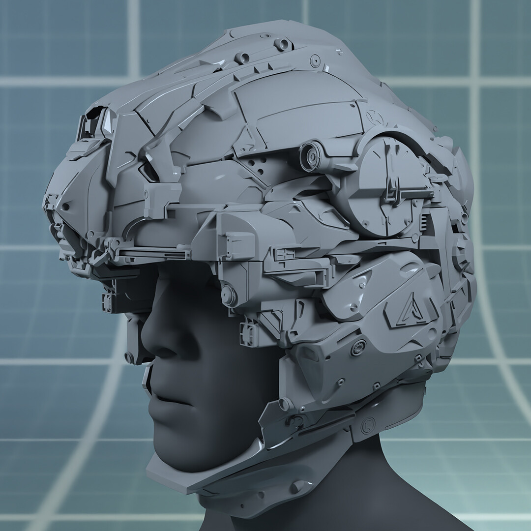 ArtStation - Sci-Fi Combat Helmet