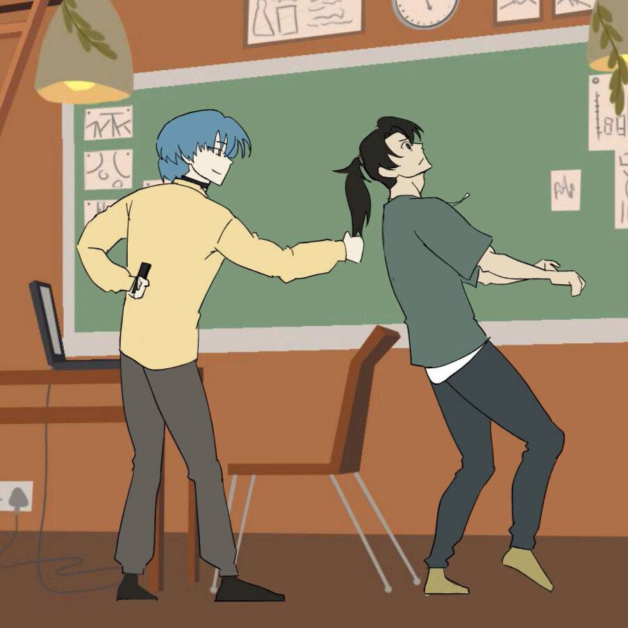 ArtStation - Pulling Ponytails | 2D ANIMATION