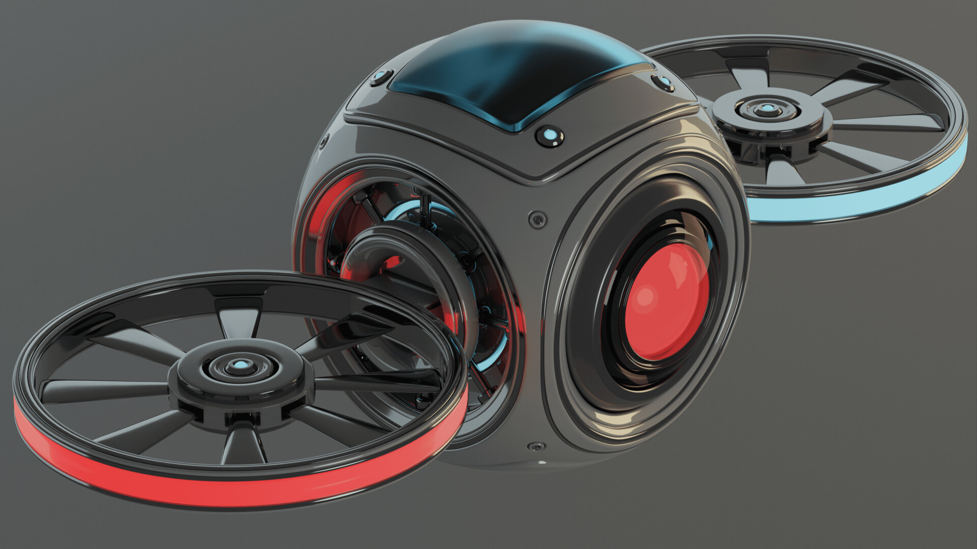 ArtStation - Minimalistic Sci-Fi drone concept design